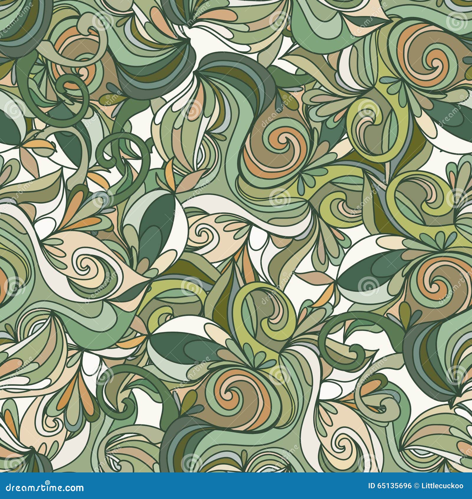 Hand-drawn Abstract Seamless Pattern Stock Vector - Illustration of ...