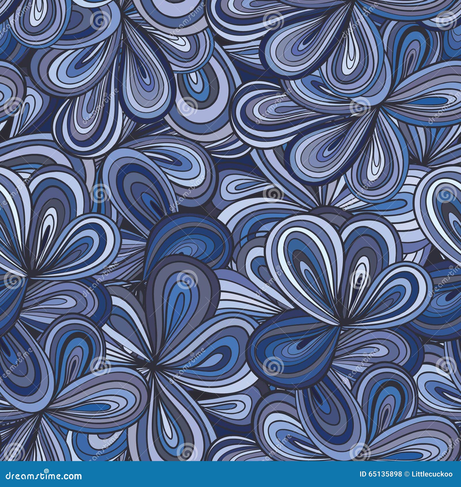 Hand-drawn Abstract Seamless Pattern Stock Vector - Illustration of ...