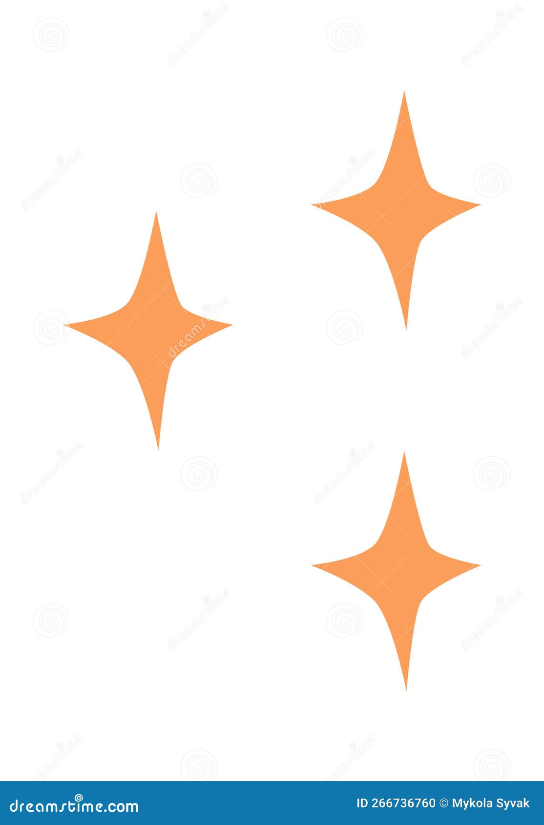 Hand Drawn Abstract Shining Stars Flat Icon Stock Vector - Illustration ...