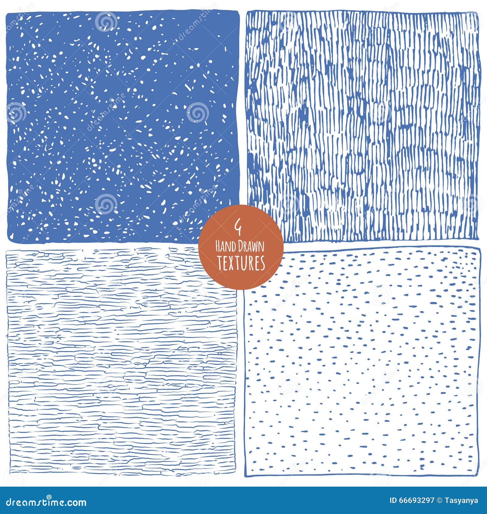 Hand Drawn Abstract Textures Made with Ink Pen. Stock Vector ...