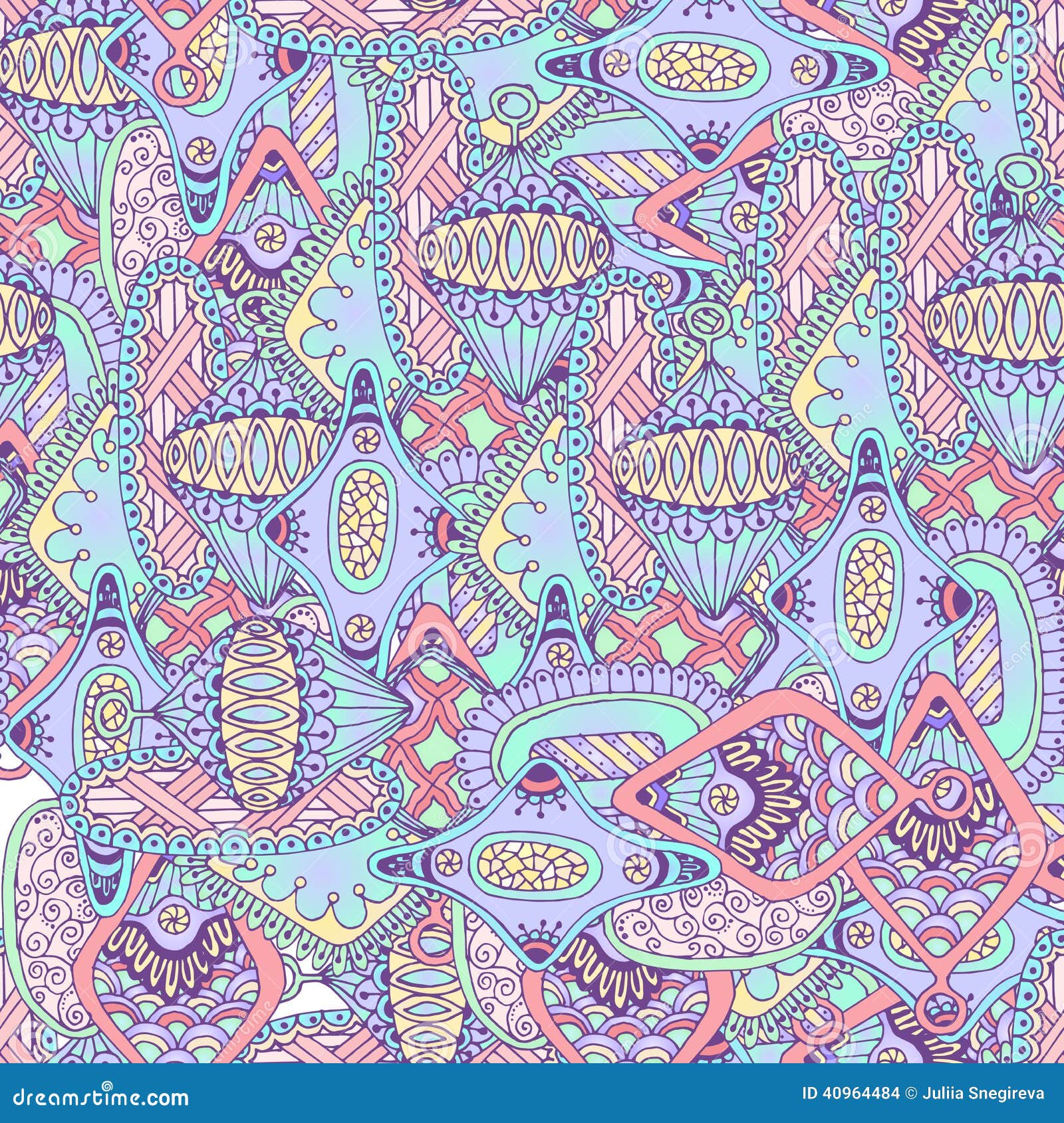 Hand Drawn Abstract Vector Floral Background. Stock Vector ...