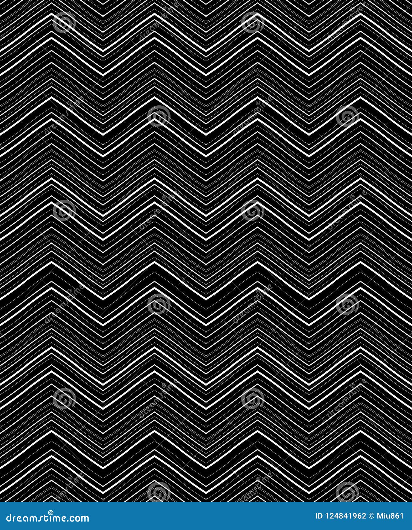 Hand Drawn Abstract Zig Zag Vector Patterns. Black and White Graphic ...