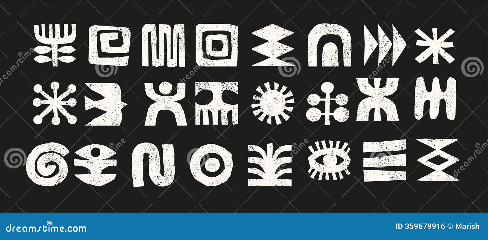 African Or Mexican Aztec Round Circular Border Frame In A Range Of ...