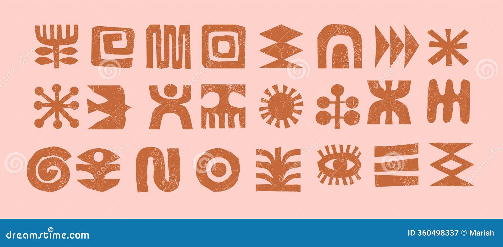 African Or Mexican Aztec Round Circular Border Frame In A Range Of ...