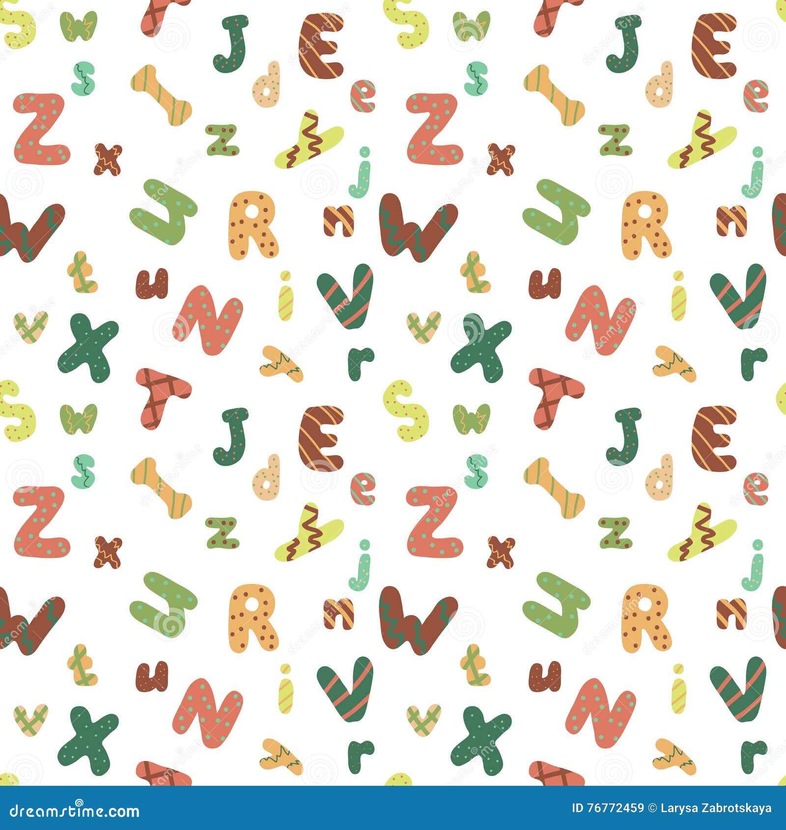 Hand Drawn Alphabet Pattern Stock Illustration - Illustration of symbol ...