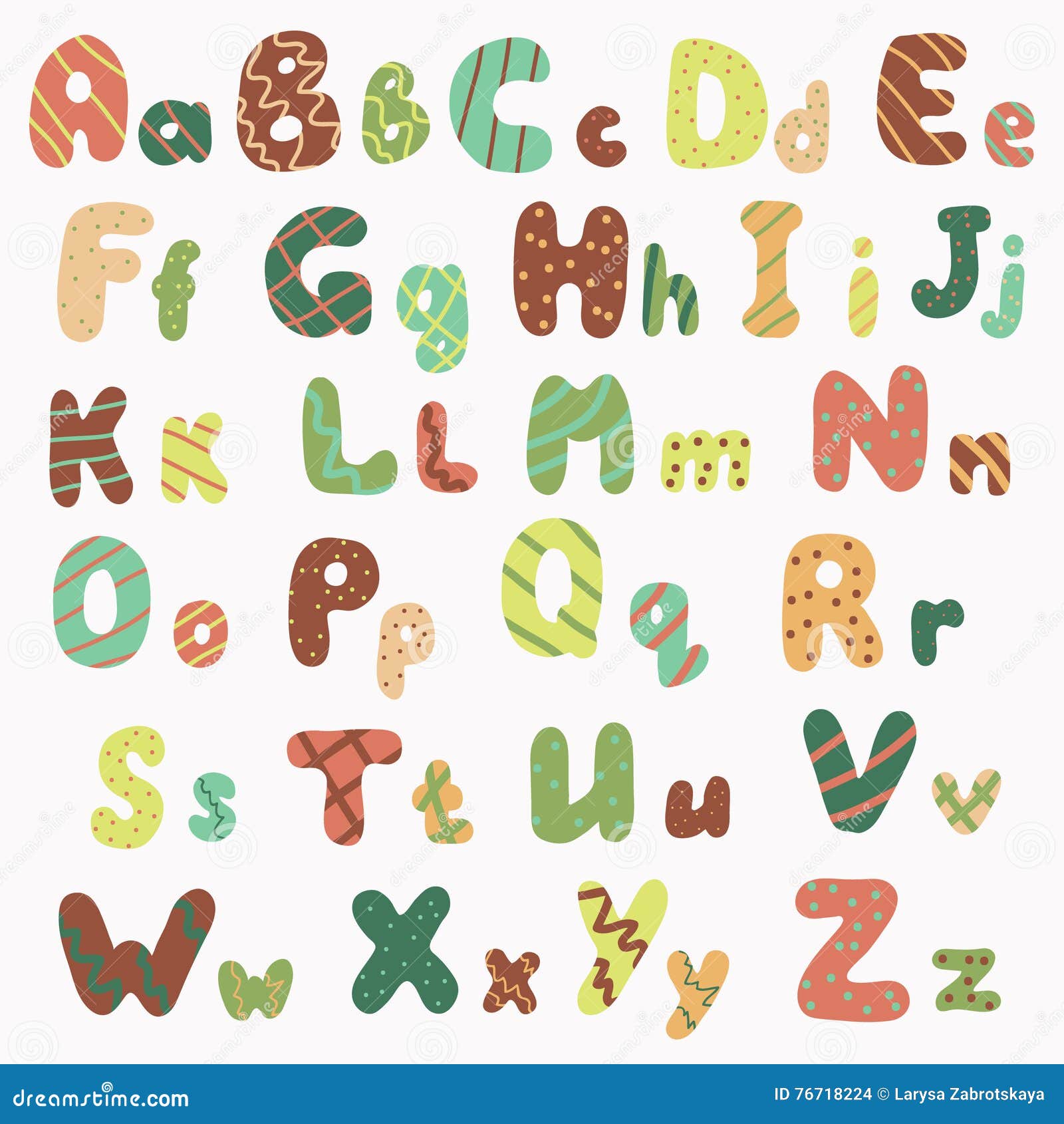 Hand drawn alphabet stock vector. Illustration of vector - 76718224