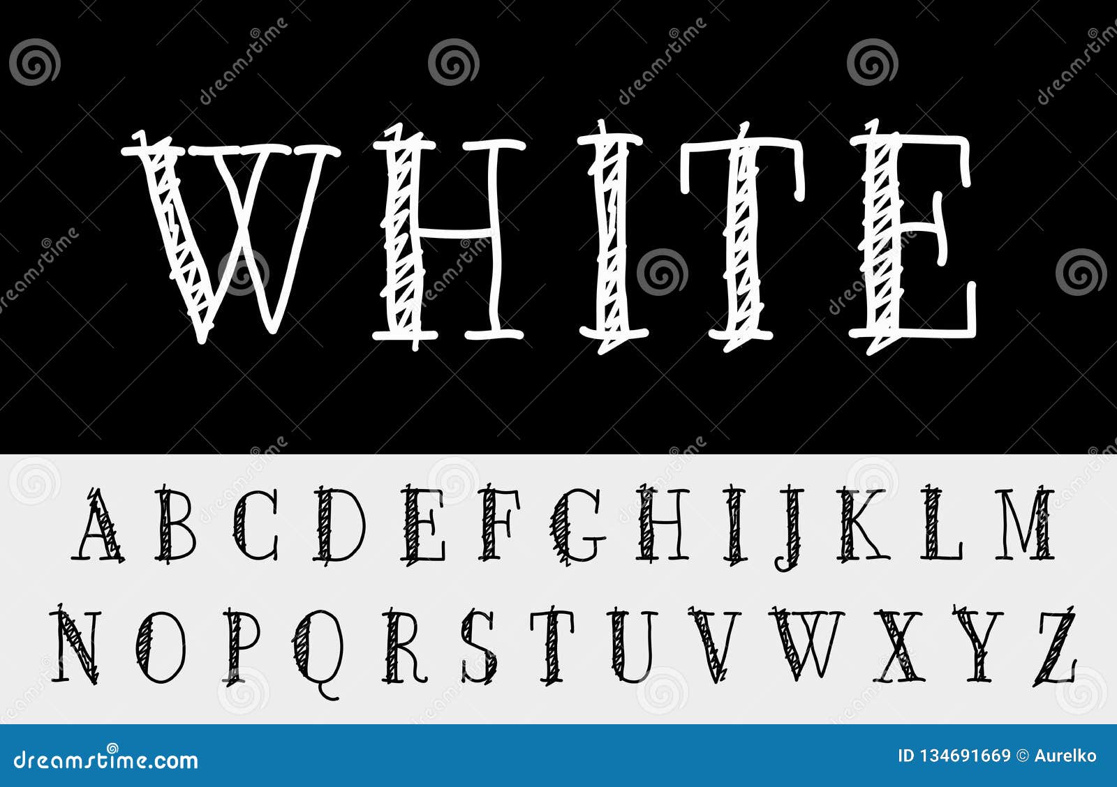 Bw font stock vector. Illustration of decorative, document - 134691669