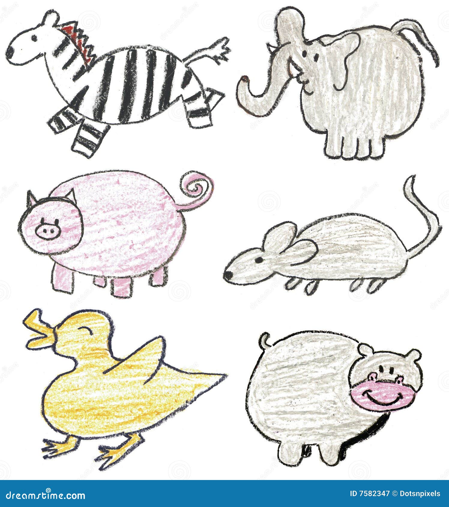 Hand drawn animals stock illustration. Illustration of illustrations ...