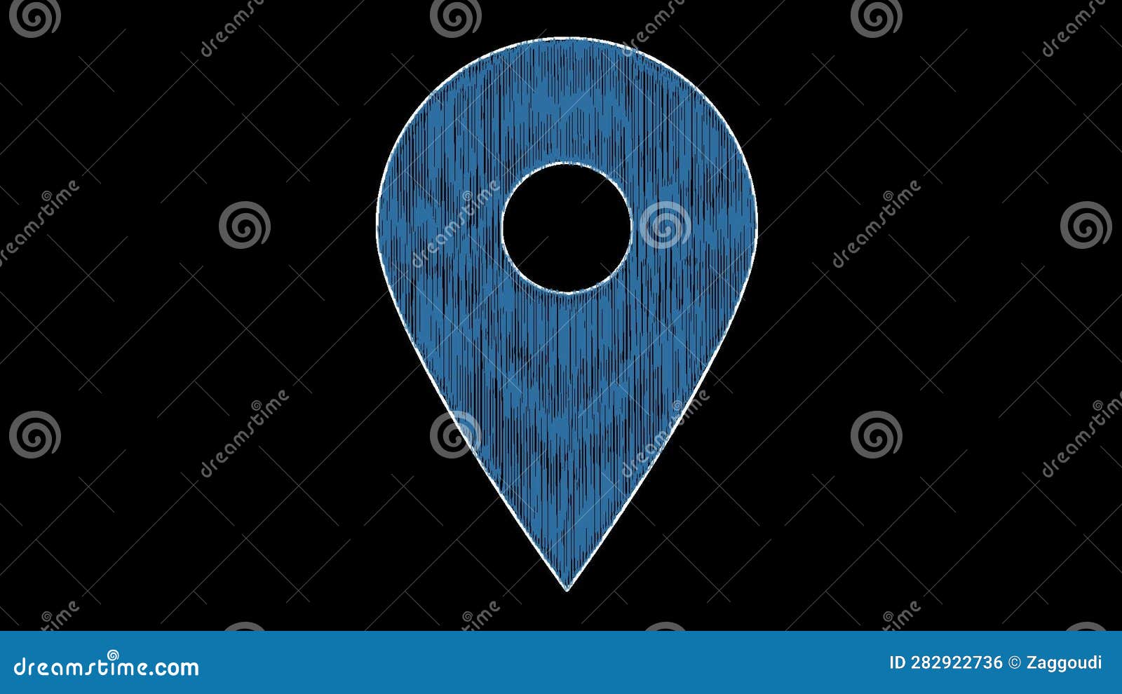 Hand Drawn Animated Location Drop Pin Icon Stock Footage - Video of ...