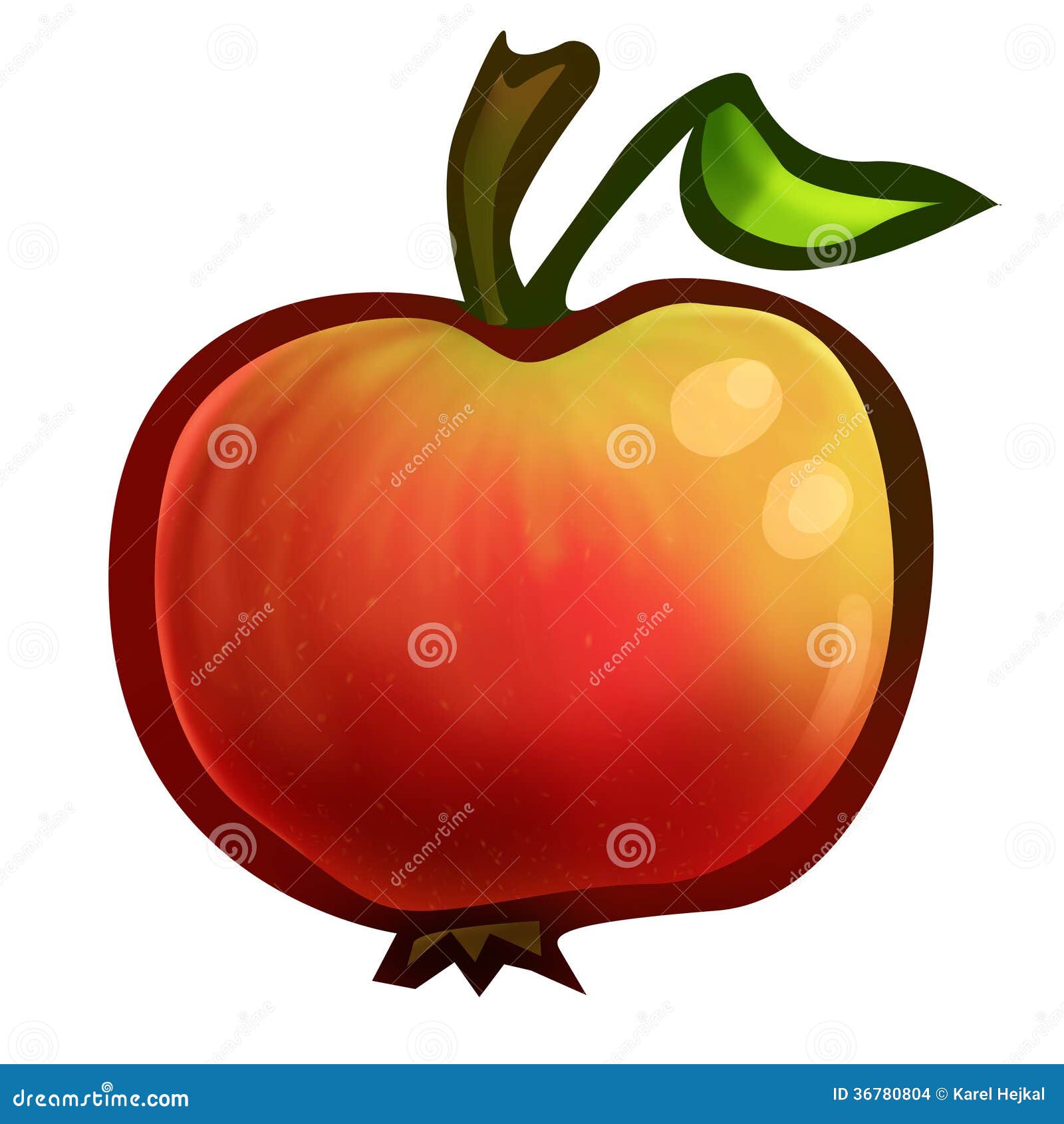 Hand drawn apple stock illustration. Illustration of apple - 36780804