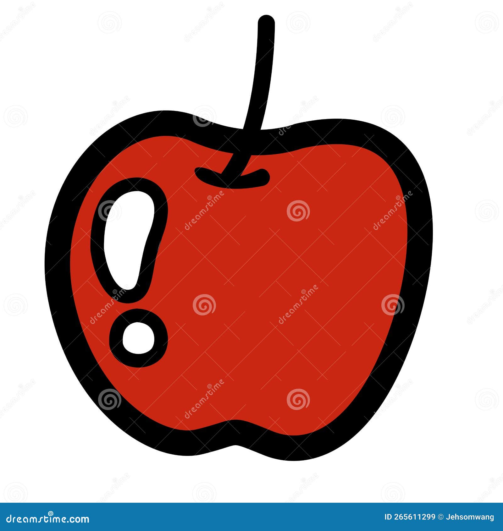 Hand Drawn Apple Illustration Stock Vector - Illustration of fruit ...