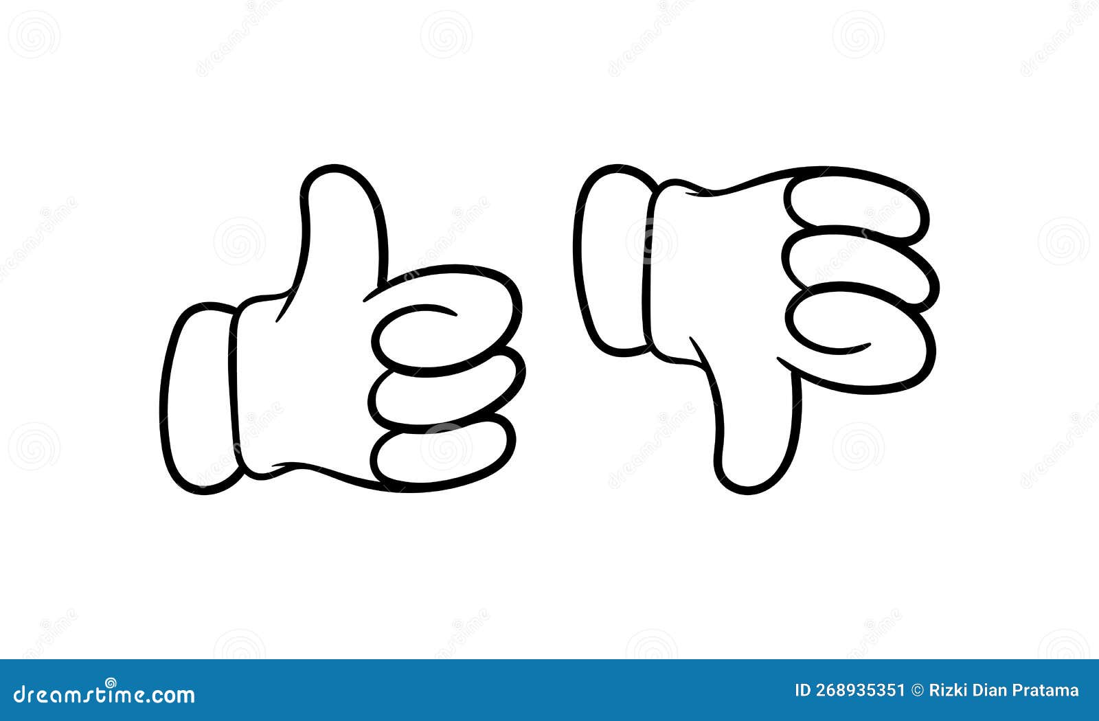 Hand Drawn Arm Drawing with Raised Thumb 2 Stock Vector - Illustration ...