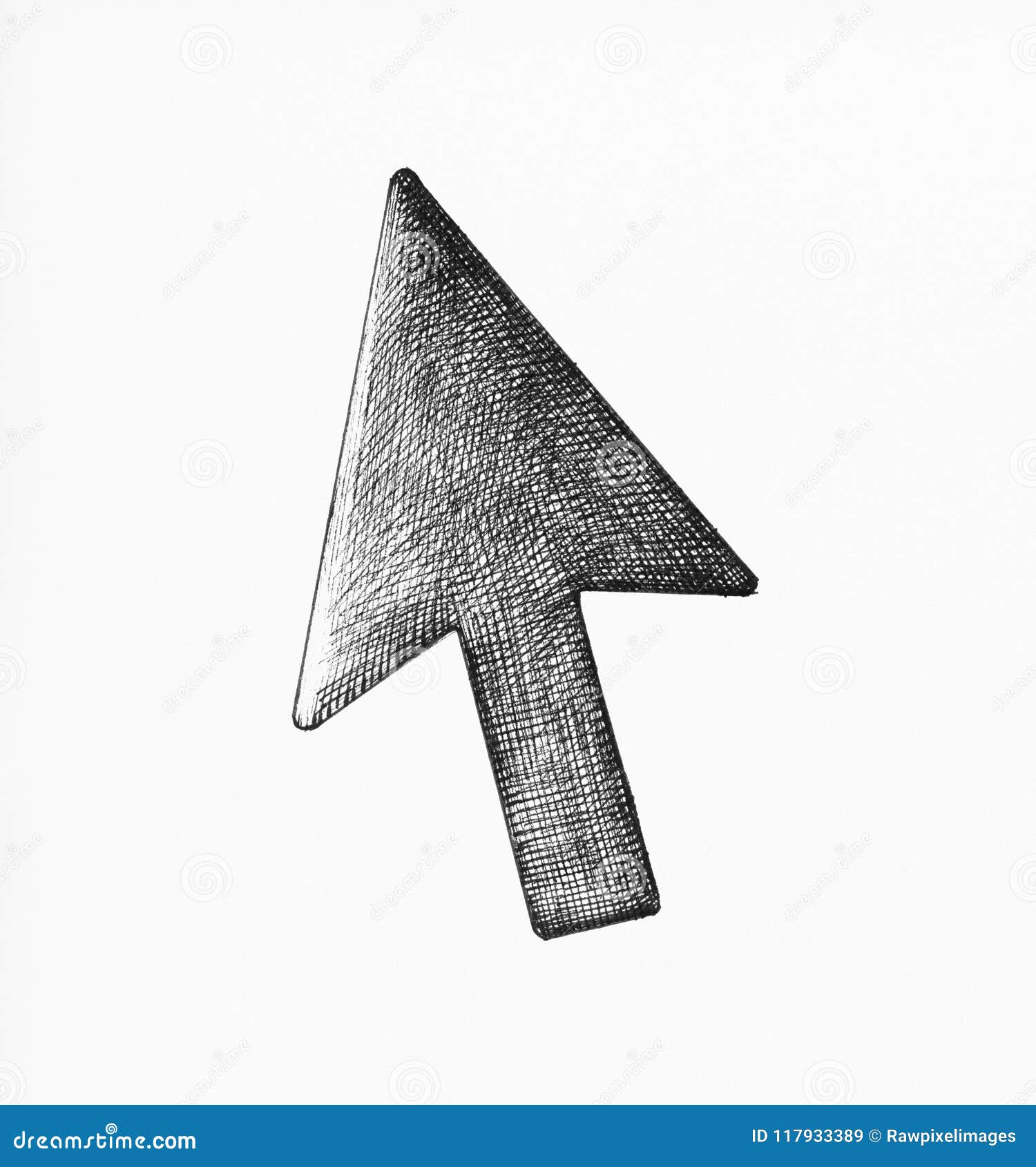 Hand Drawn Arrow Cursor Illustration Stock Image - Image of arrow ...