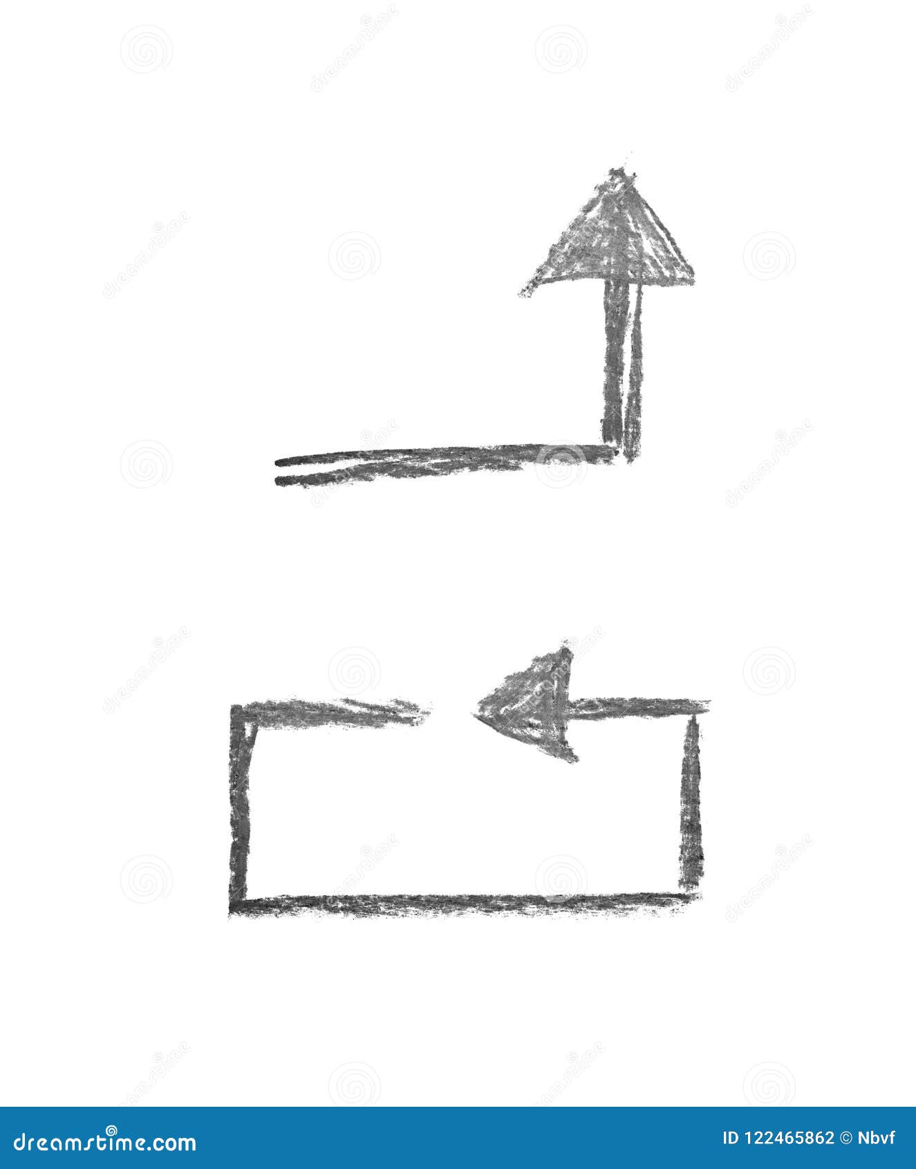 Hand Drawn Arrow Symbol Isolated Stock Illustration - Illustration of ...