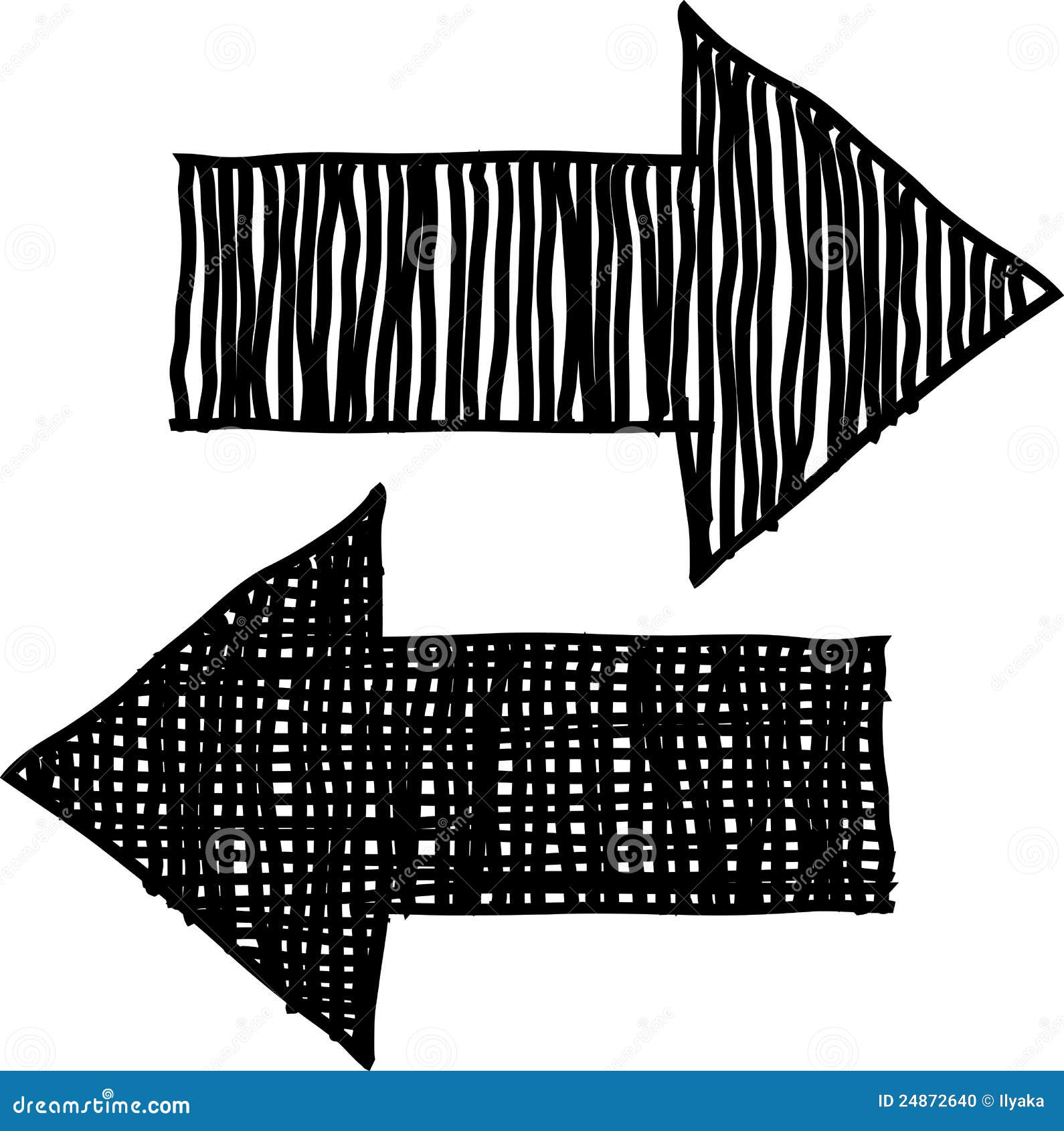 Hand drawn arrows stock vector. Illustration of icon - 24872640