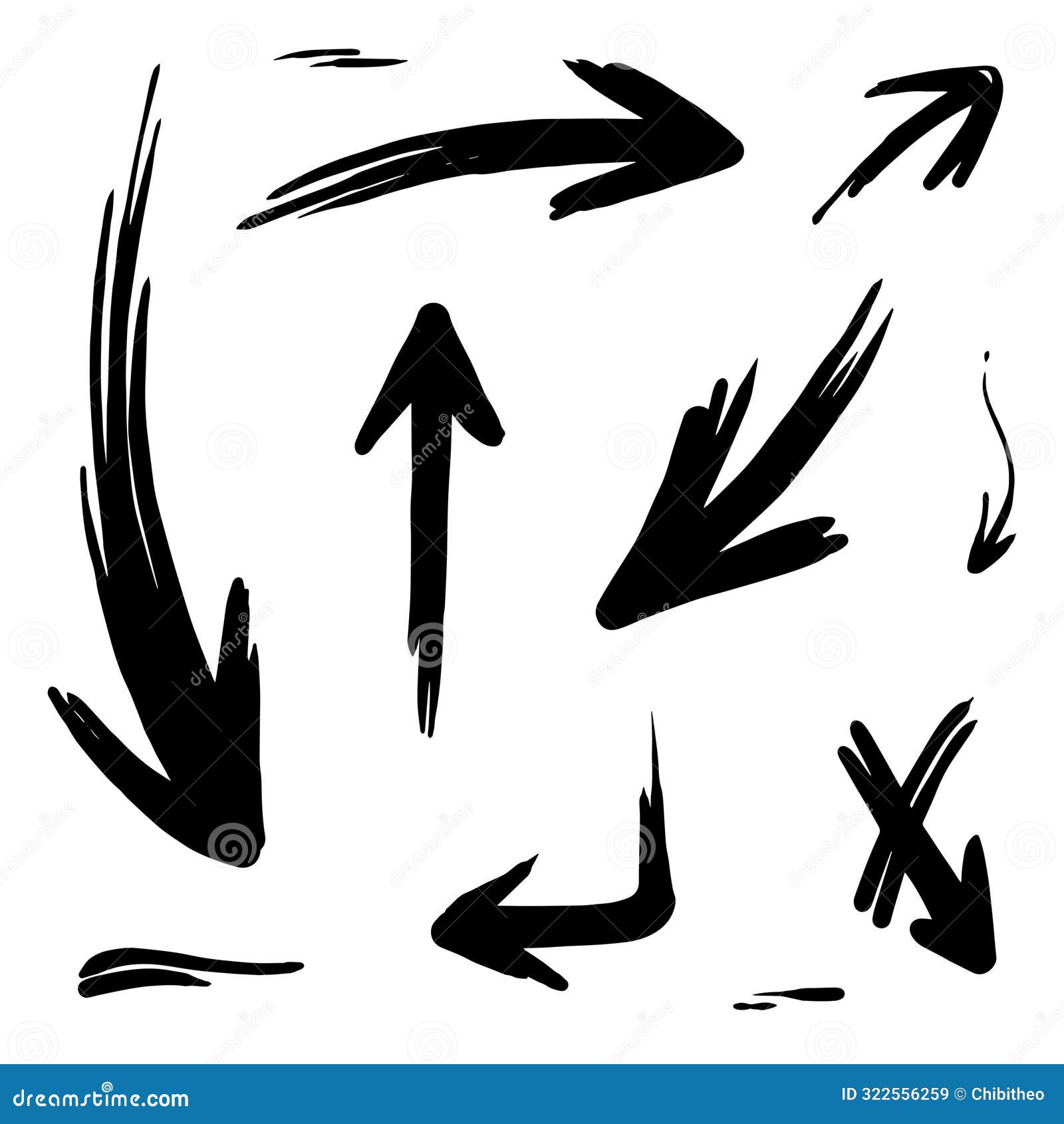 Abstract Scribble Arrow Hand Drawn Drawings in Many Collections Stock ...