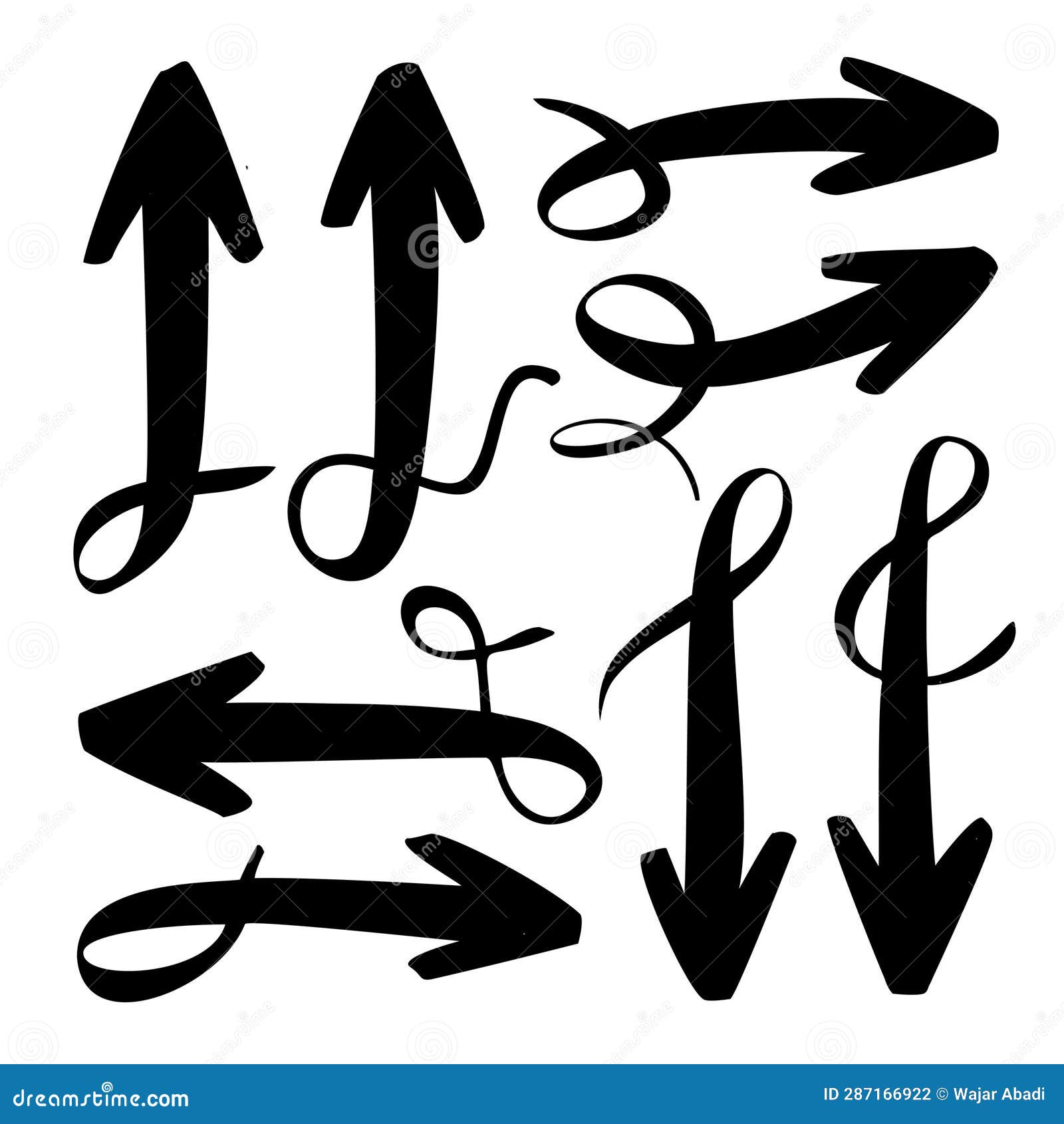 Hand Drawn Arrows Collection for Business Plan and Education, Direction ...