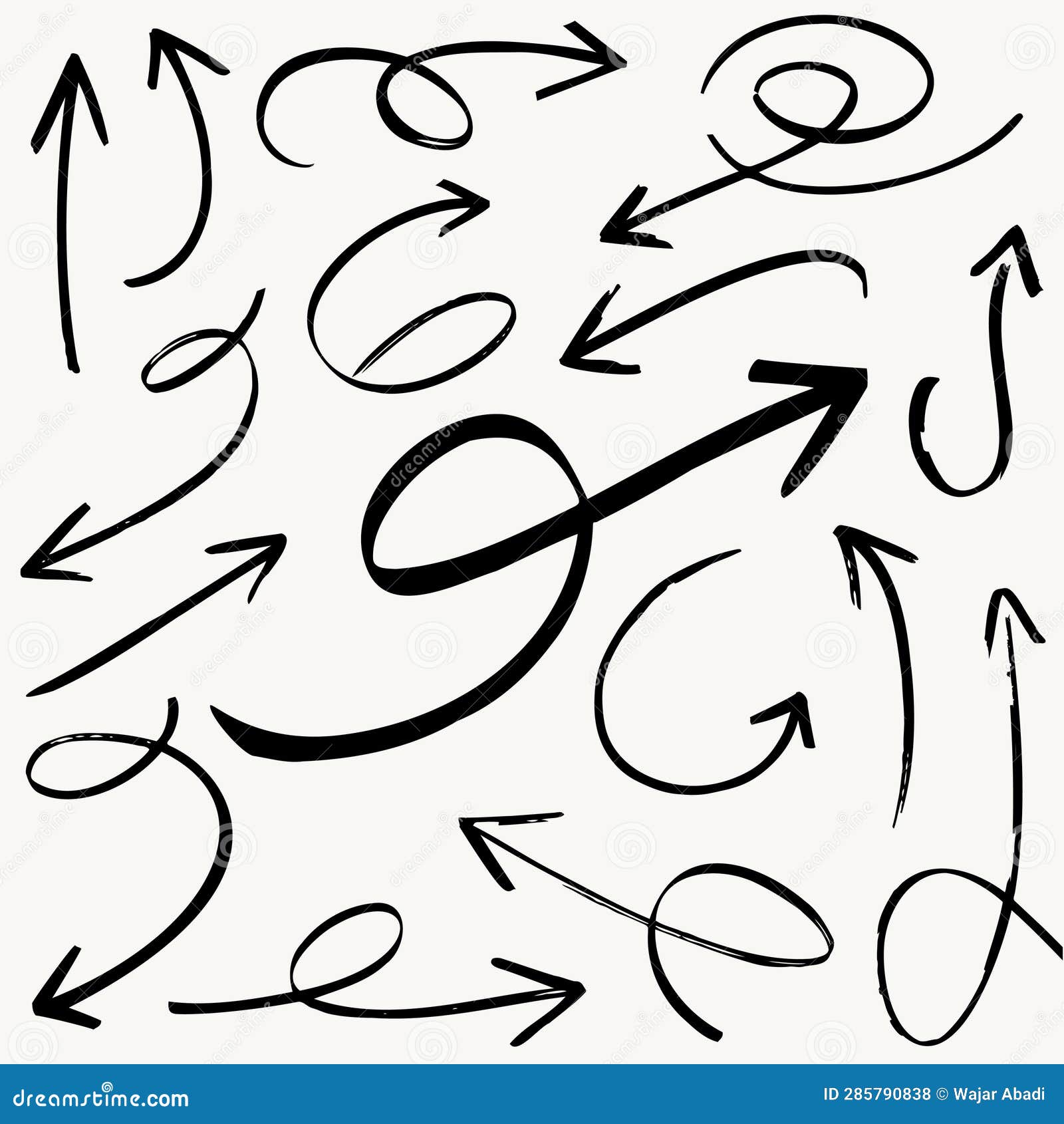 Hand Drawn Arrows Collection Design for Business, Education and ...