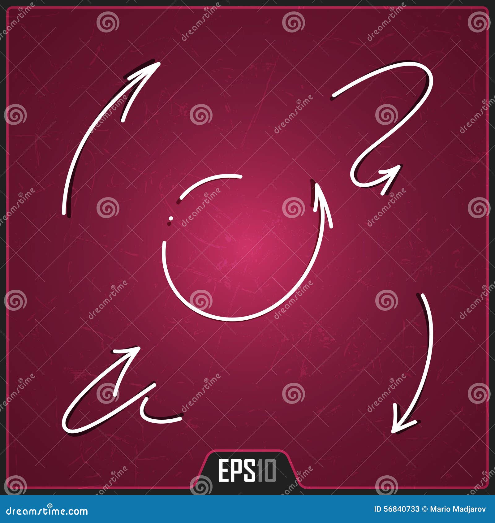 Hand Drawn Arrows Design. Vector Elements. Digital Creative Arrows ...