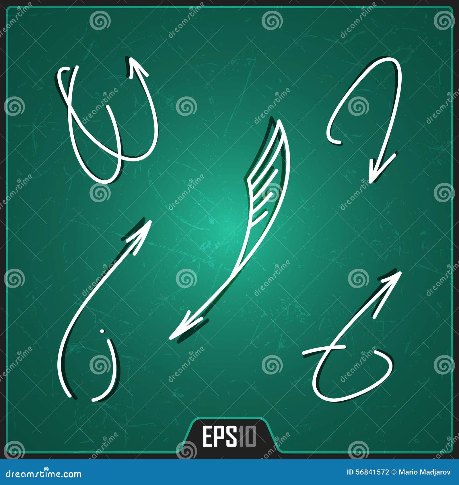 Hand Drawn Arrows Design. Vector Elements. Digital Creative Arrows ...