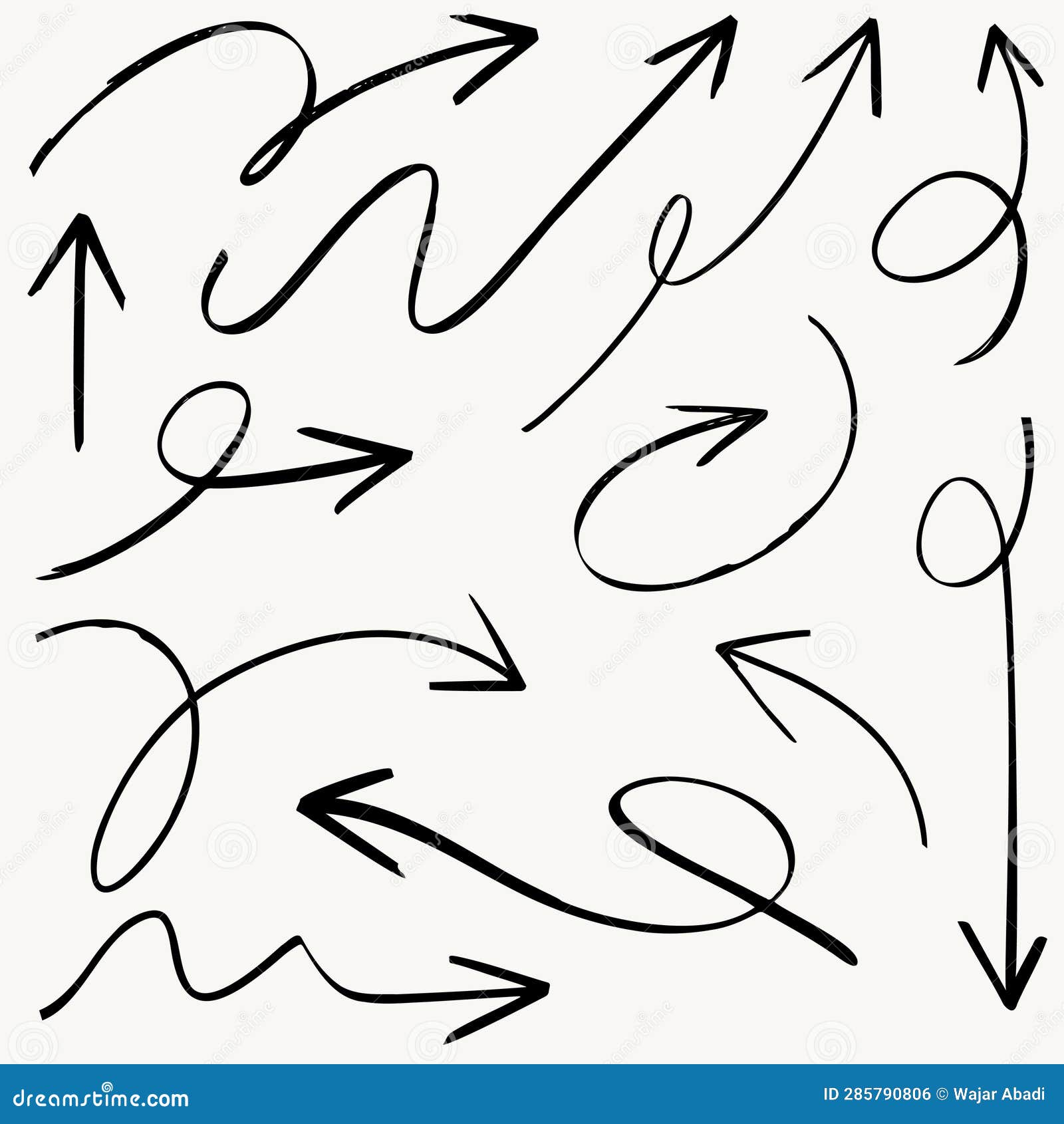 Hand Drawn Arrows Vector Collection for Business Plan and Education ...