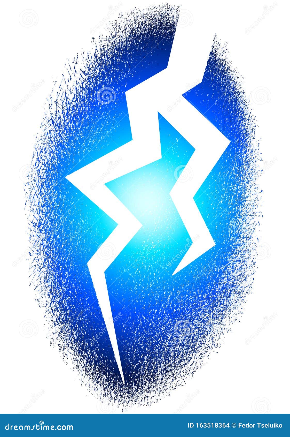 Hand Drawn Artwork of Lightning Symbol. Stock Illustration ...