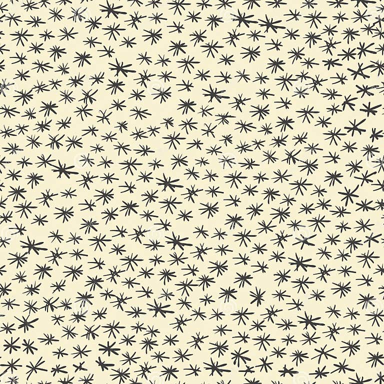 Hand-drawn Asterisk Seamless Pattern Stock Illustration - Illustration ...