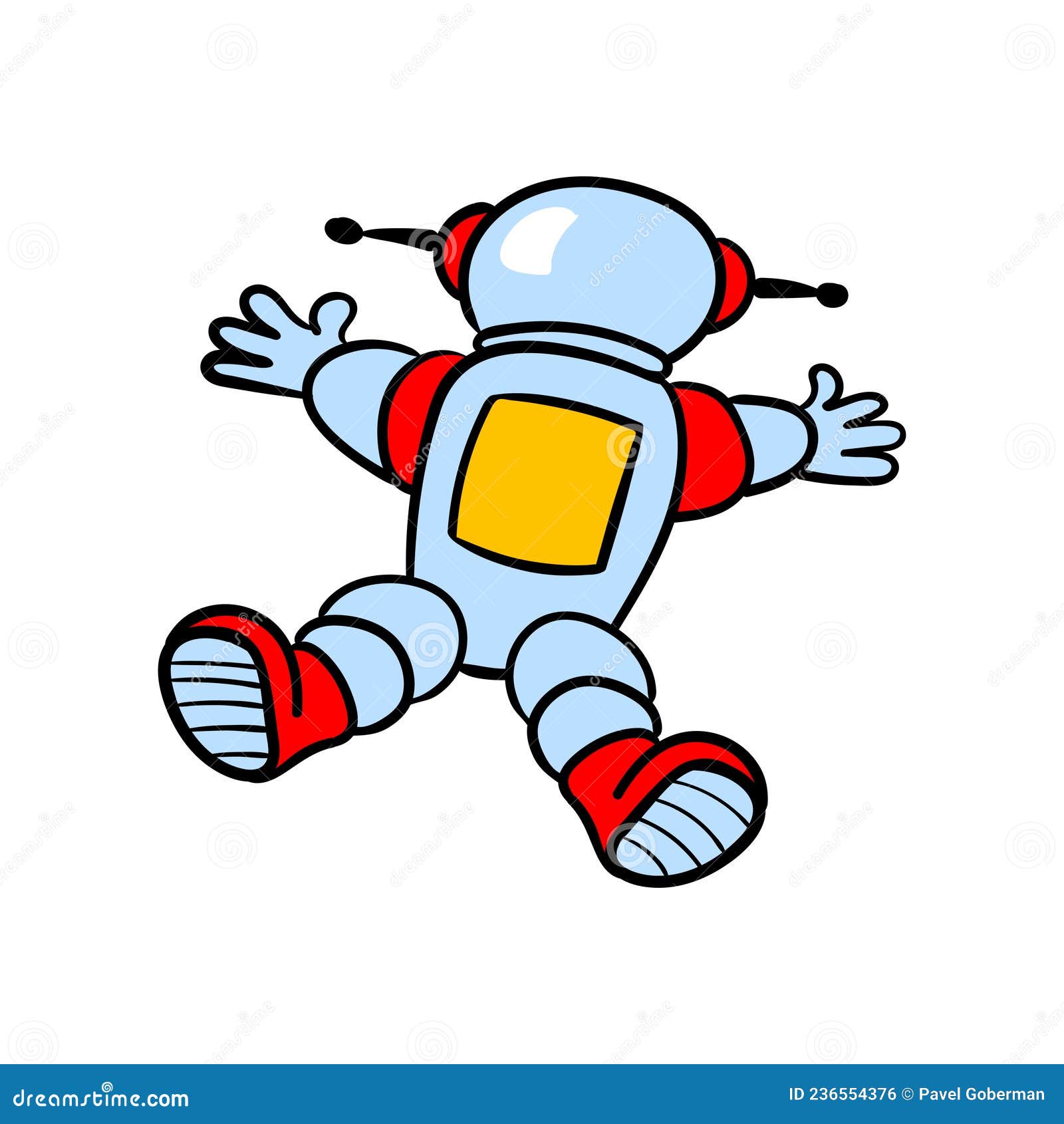 Hand Drawn Astronaut Icon in Doodle Style Stock Vector - Illustration ...