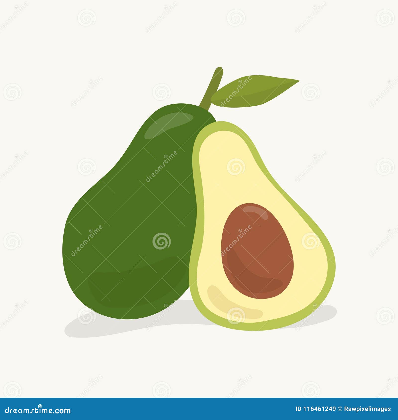 Hand Drawn Avocado Fruit Illustration Stock Illustration - Illustration ...