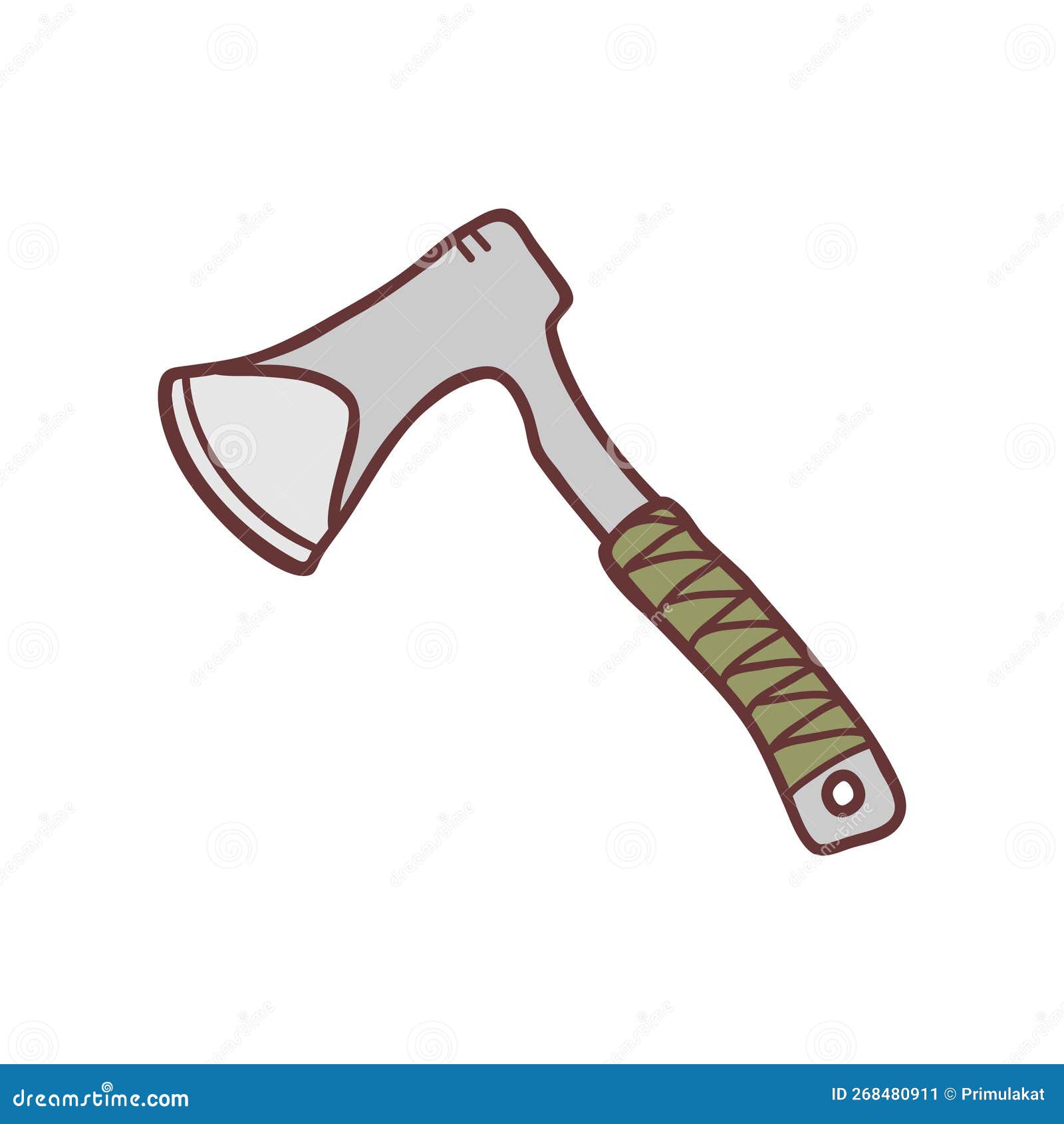 Hand Drawn Axe, Sketch Colored Vector Illustration Stock Vector ...