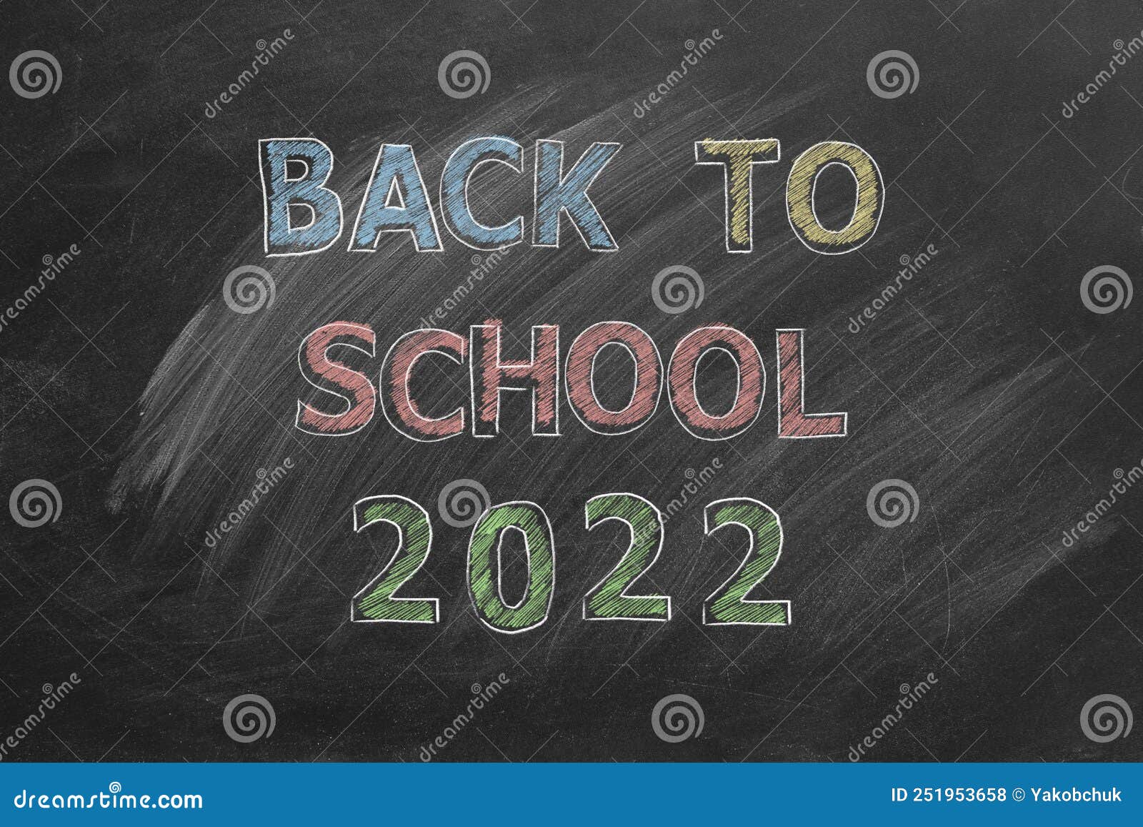 Back To School. Illustration on Blackboard. Stock Photo - Image of ...