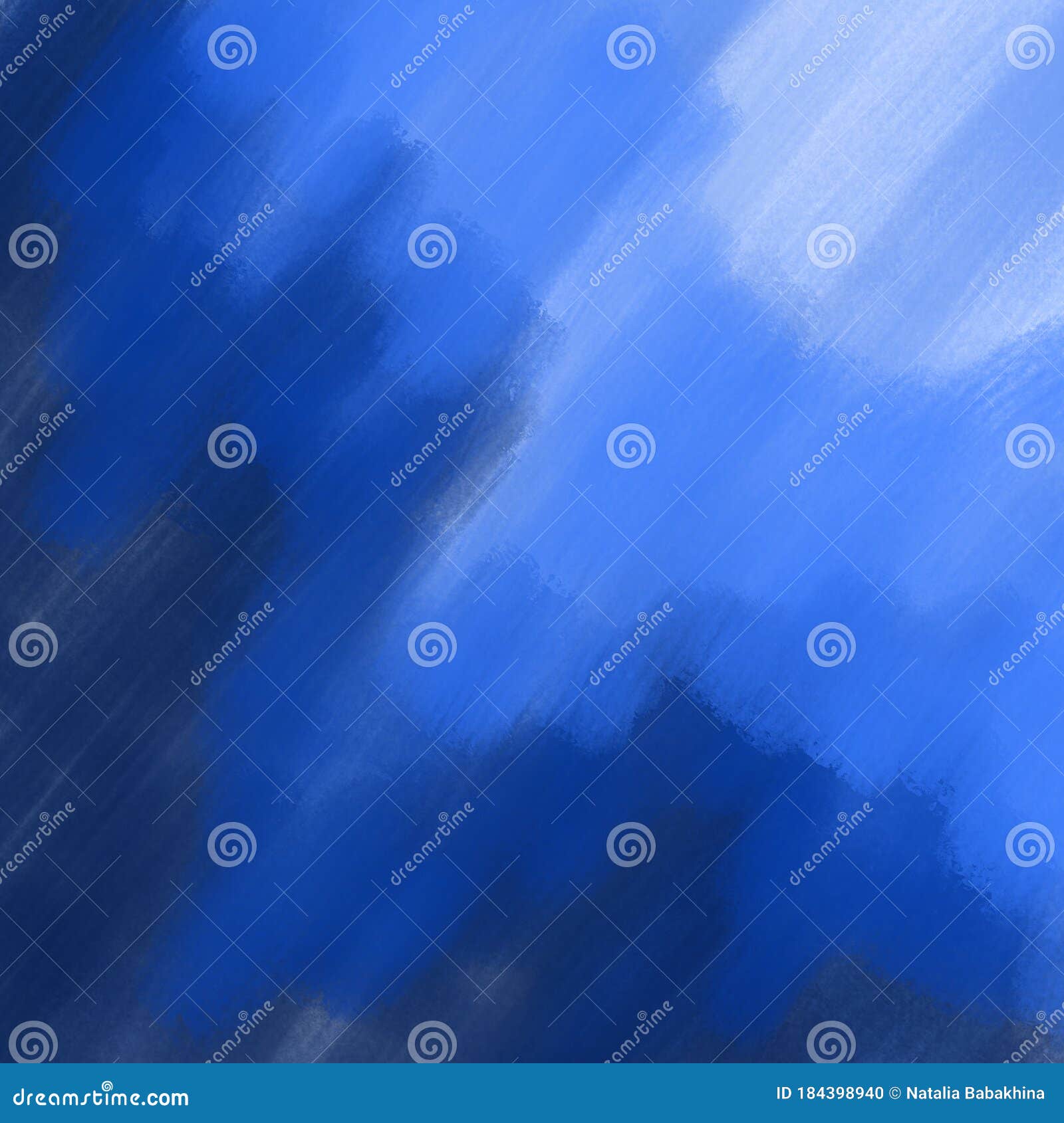 Hand Drawn Background in Blue Shades Using Brushes Stock Illustration ...