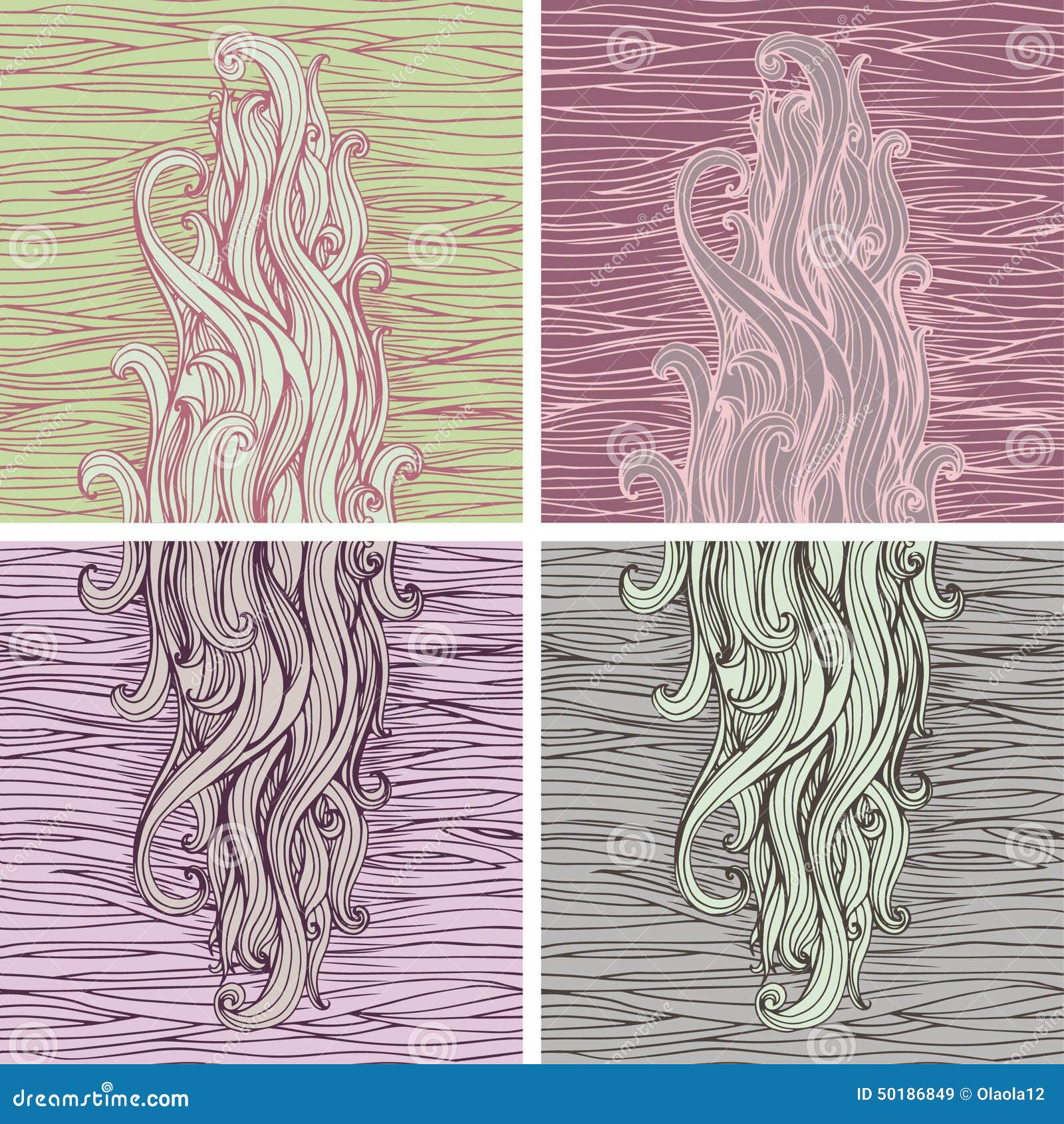 Hand drawn backgrounds stock vector. Illustration of endless - 50186849