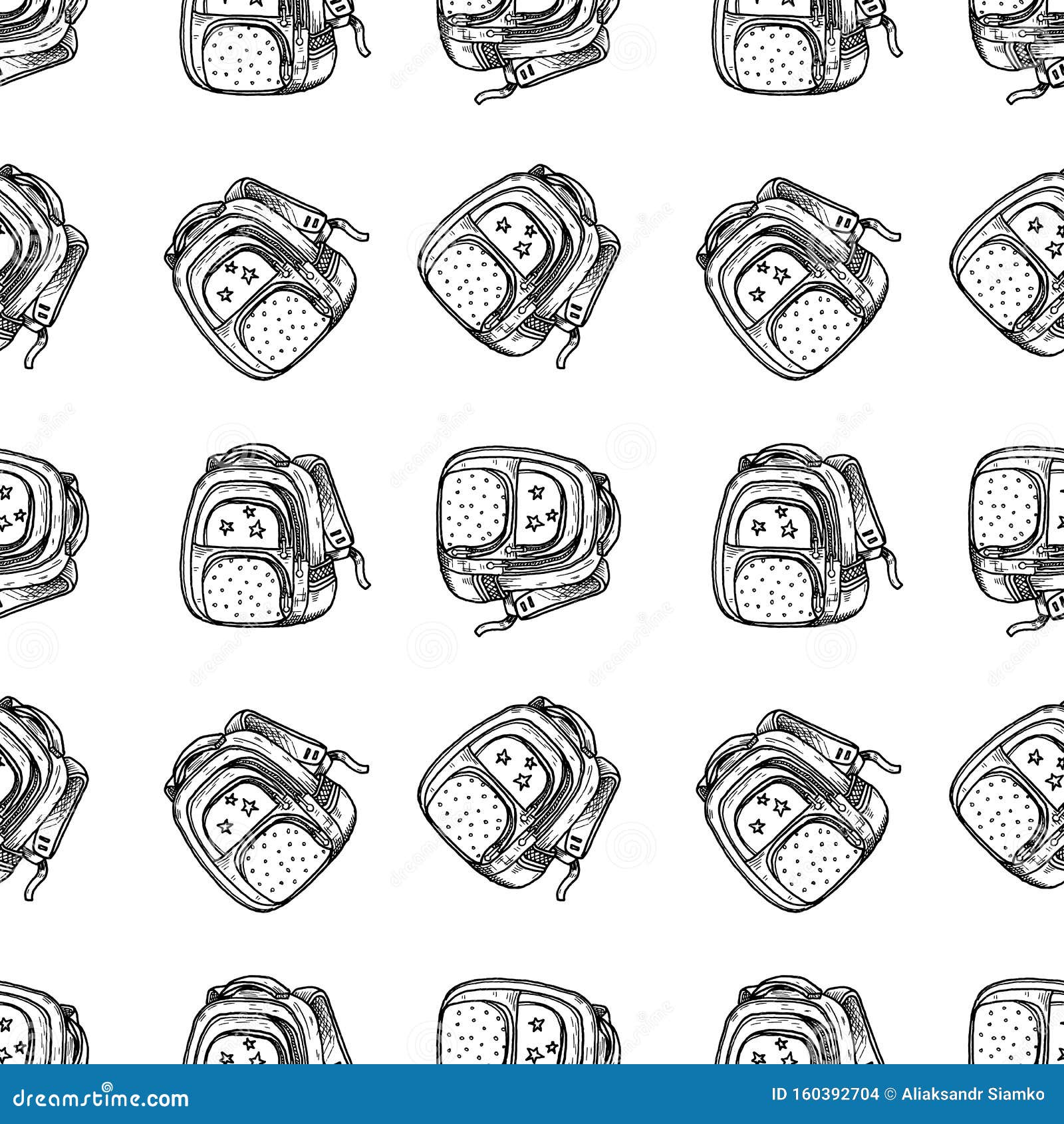 Hand Drawn Backpack Doodle. Sketch Style Icon. Decoration Element ...