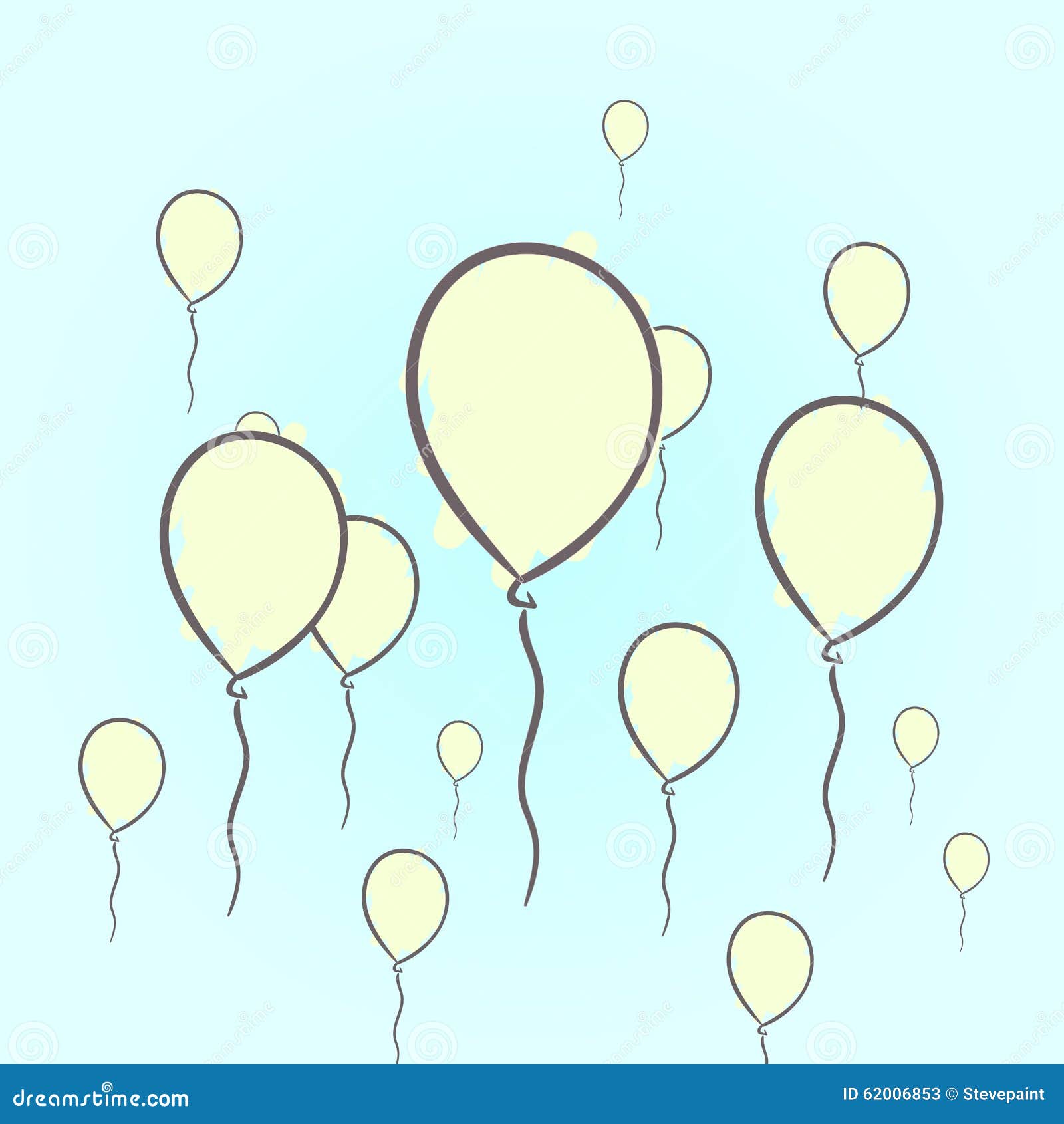 Hand drawn balloons stock vector. Illustration of party - 62006853