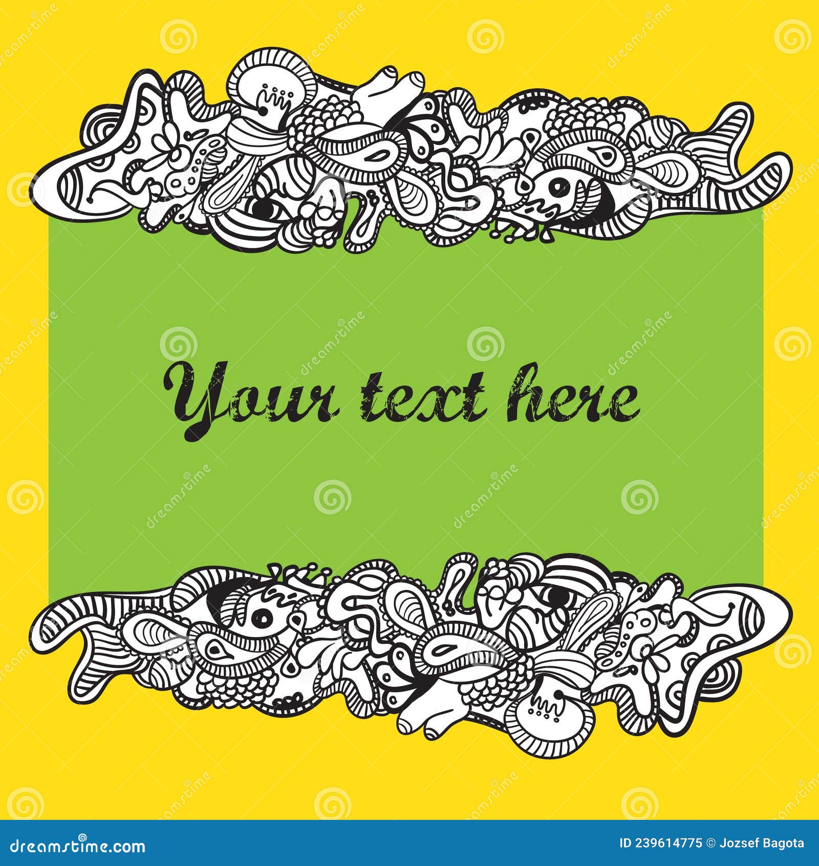 Hand-drawn Banner stock vector. Illustration of design - 239614775