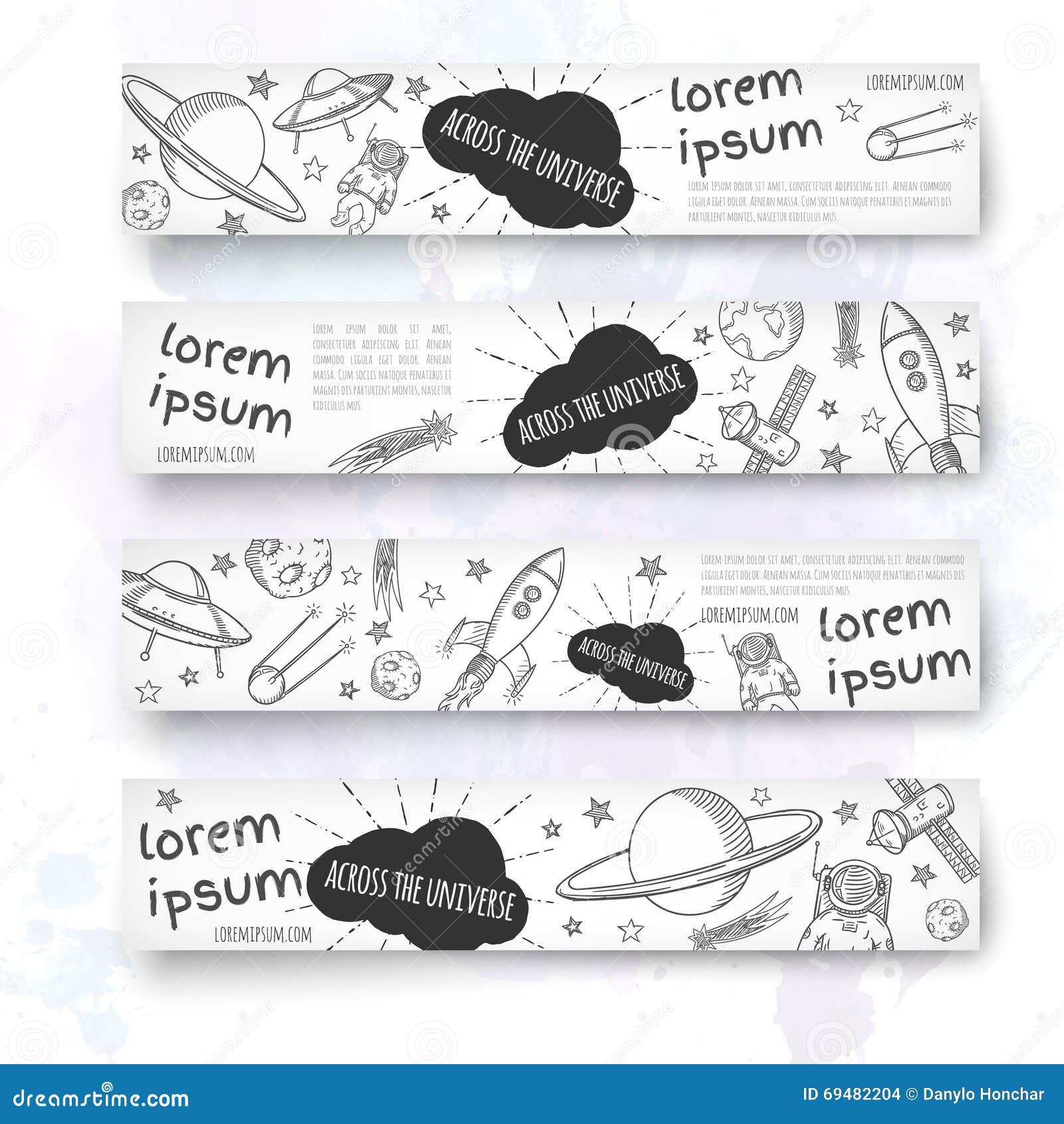 Hand Drawn Banner Template. Stock Vector - Illustration of earth ...