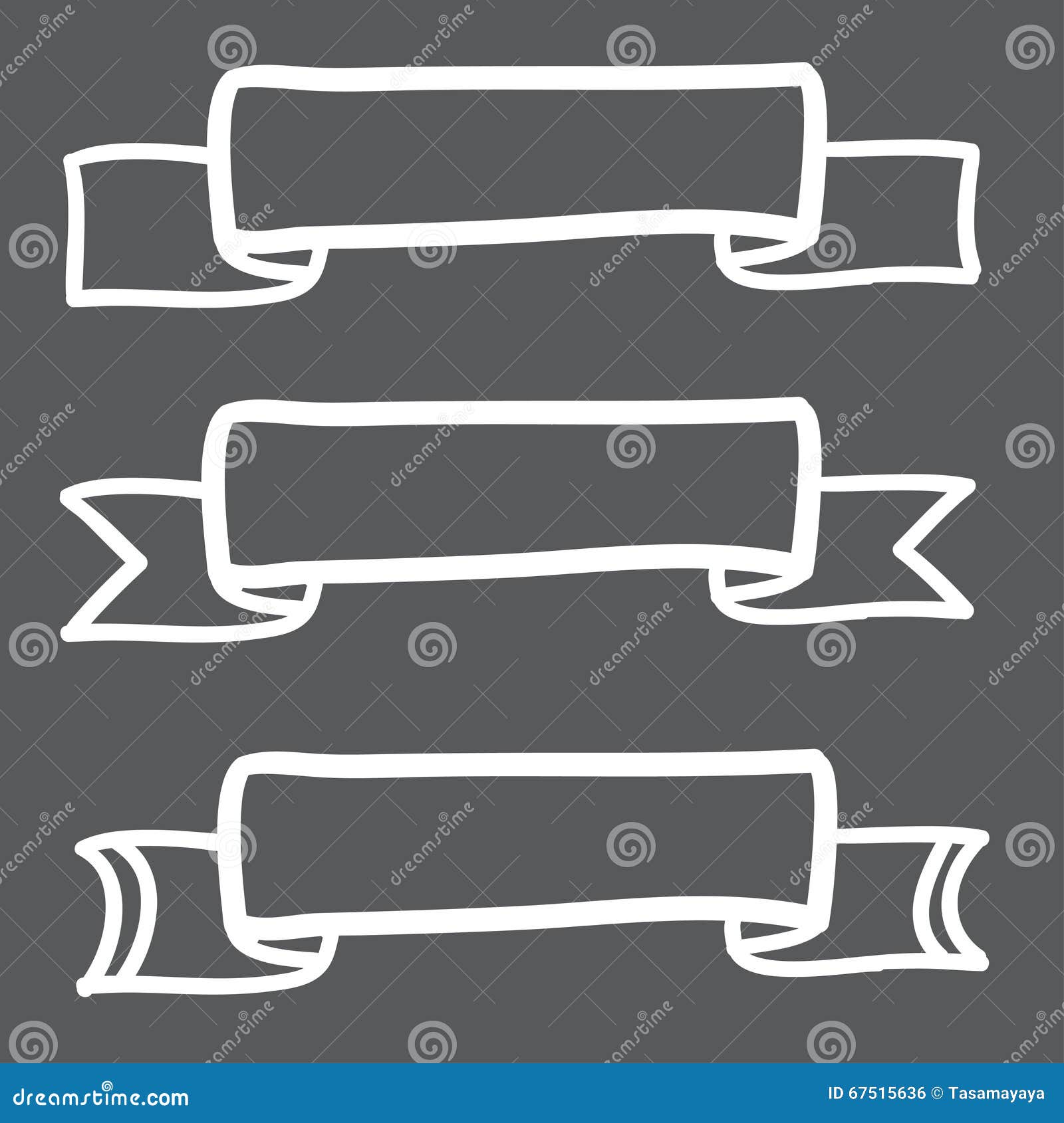 Hand Drawn Banners Set Vector Icons Illustration Stock Vector ...