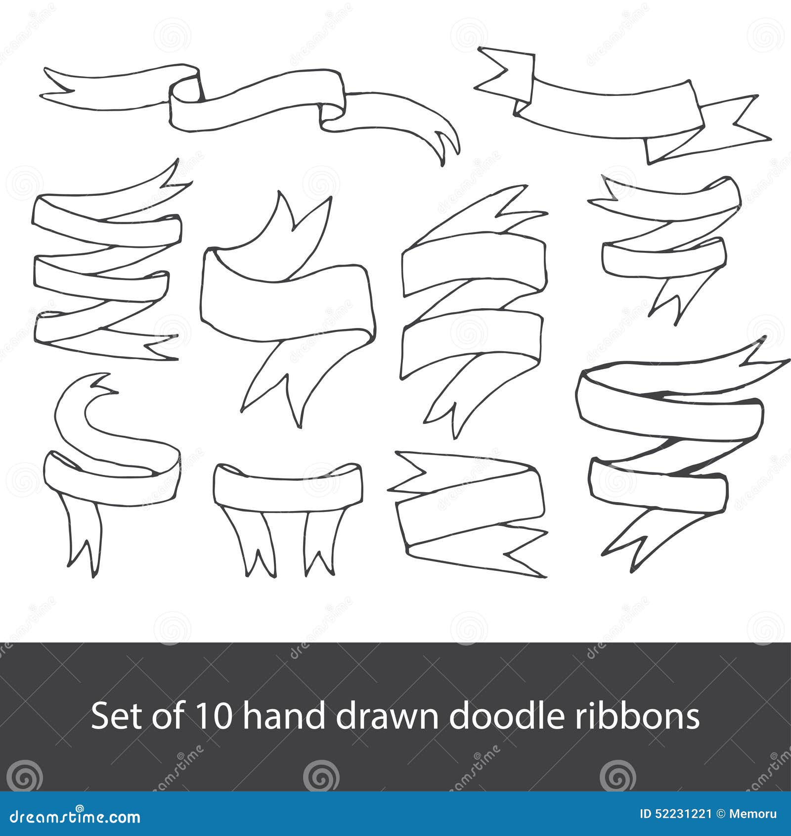 Hand drawn banners set stock vector. Illustration of banner - 52231221