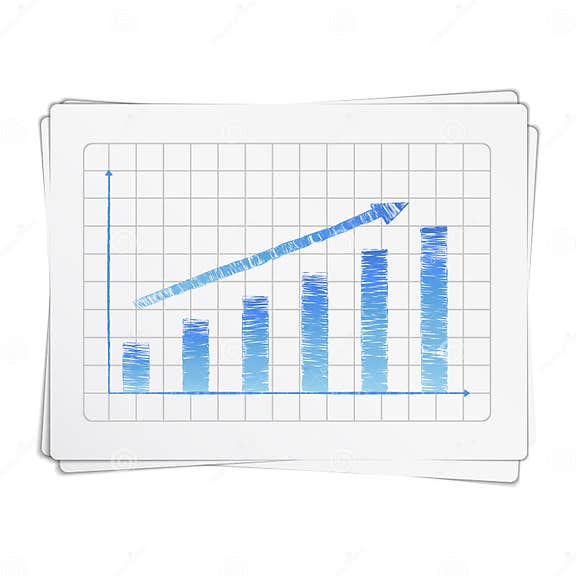 Hand Drawn Bar Graph stock vector. Illustration of business - 37920857