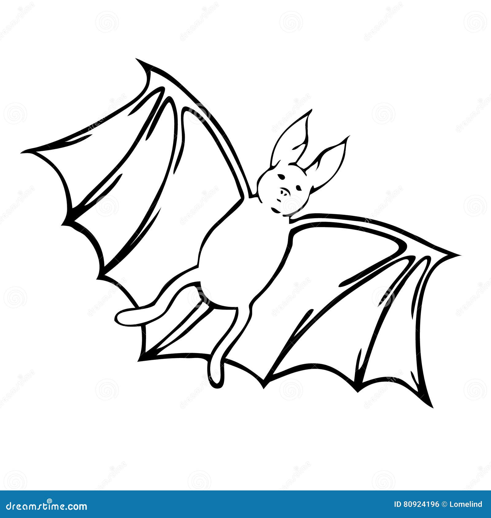 Hand drawn bat stock illustration. Illustration of doodle - 80924196