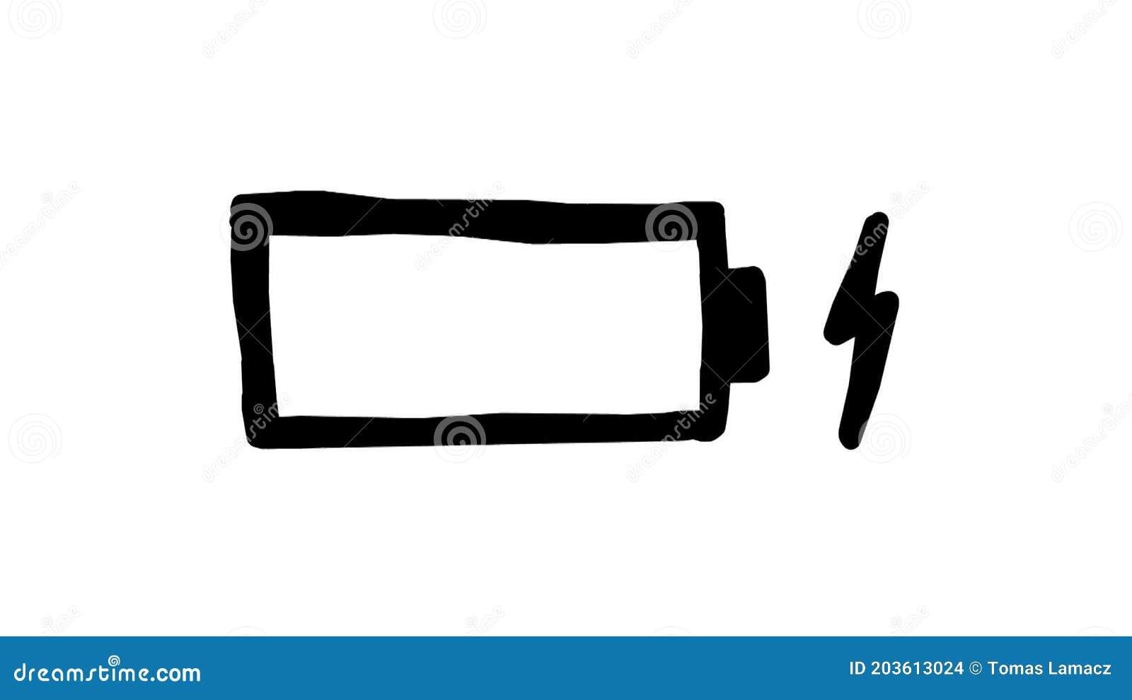 Hand Drawn Battery Charge Indicator Animation. Graphic Visualization of ...