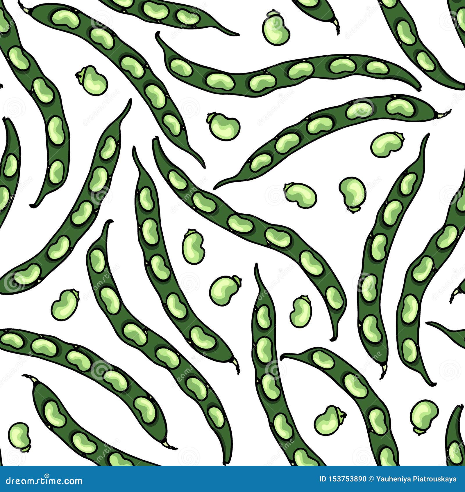 Hand drawn bean pattern stock vector. Illustration of kitchen - 153753890