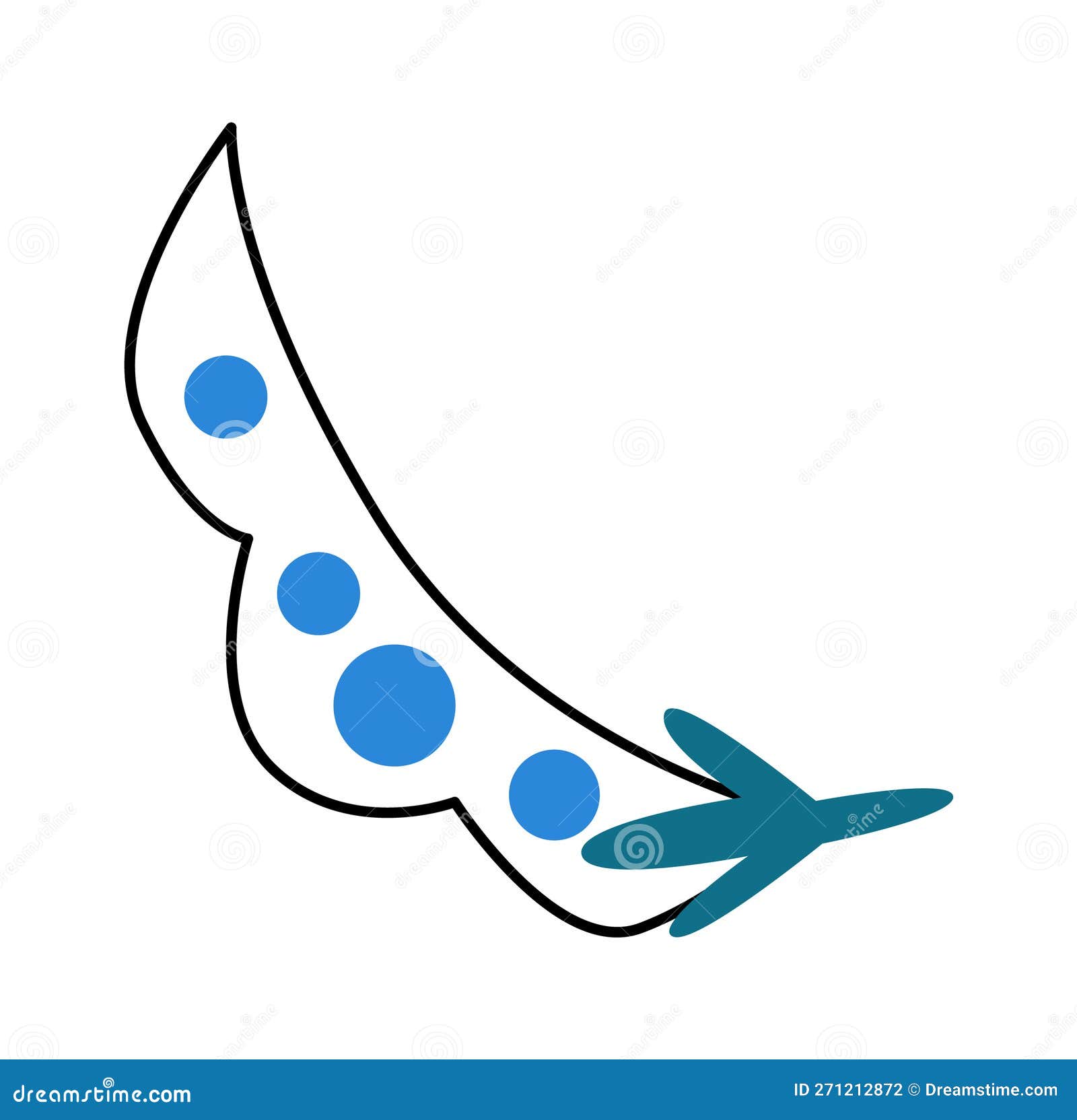 Hand Drawn Beans Abstract Design Element Vegetable Illustration Stock ...