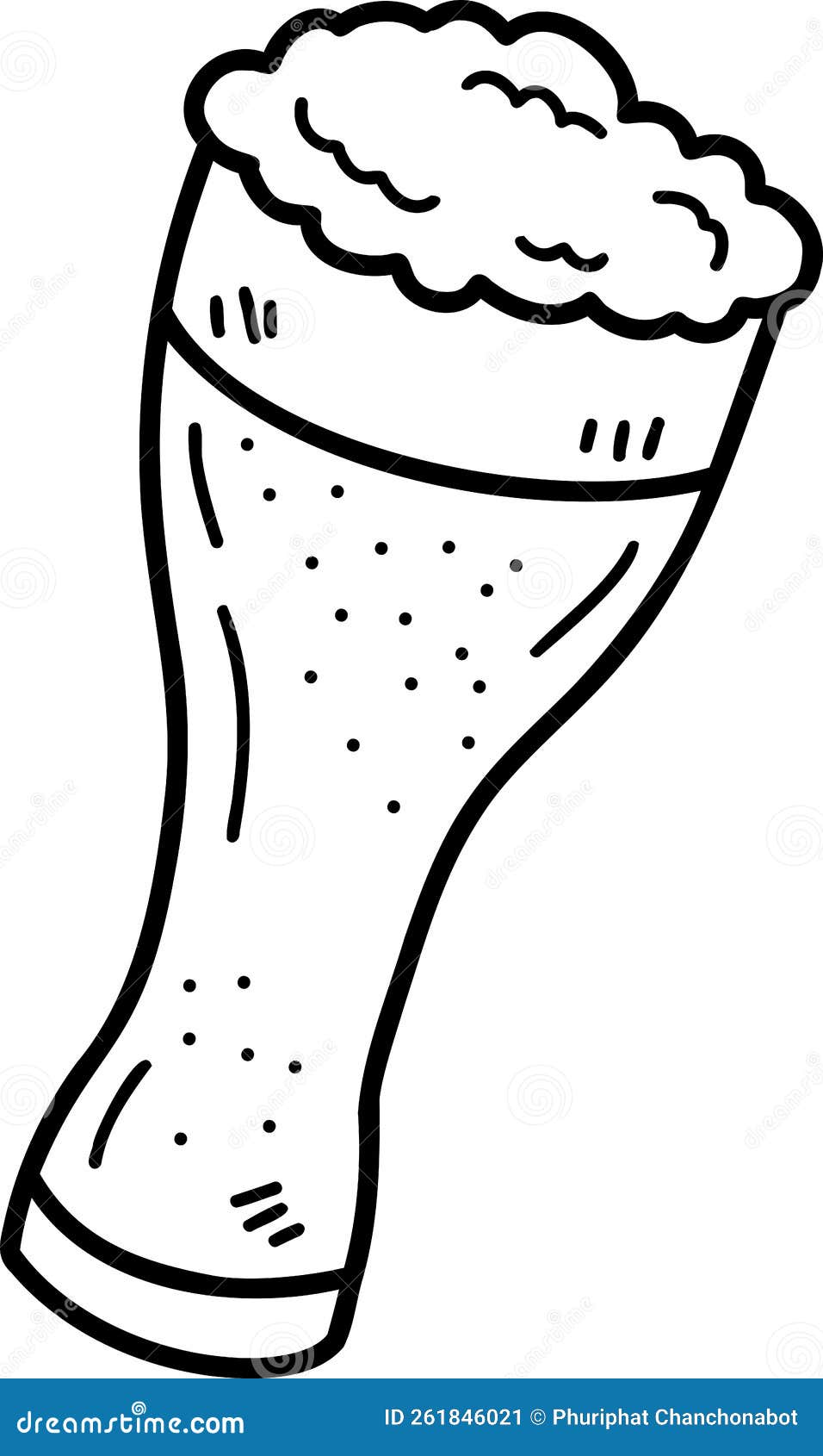 Hand Drawn Beer Glass Illustration Stock Vector - Illustration of drink ...