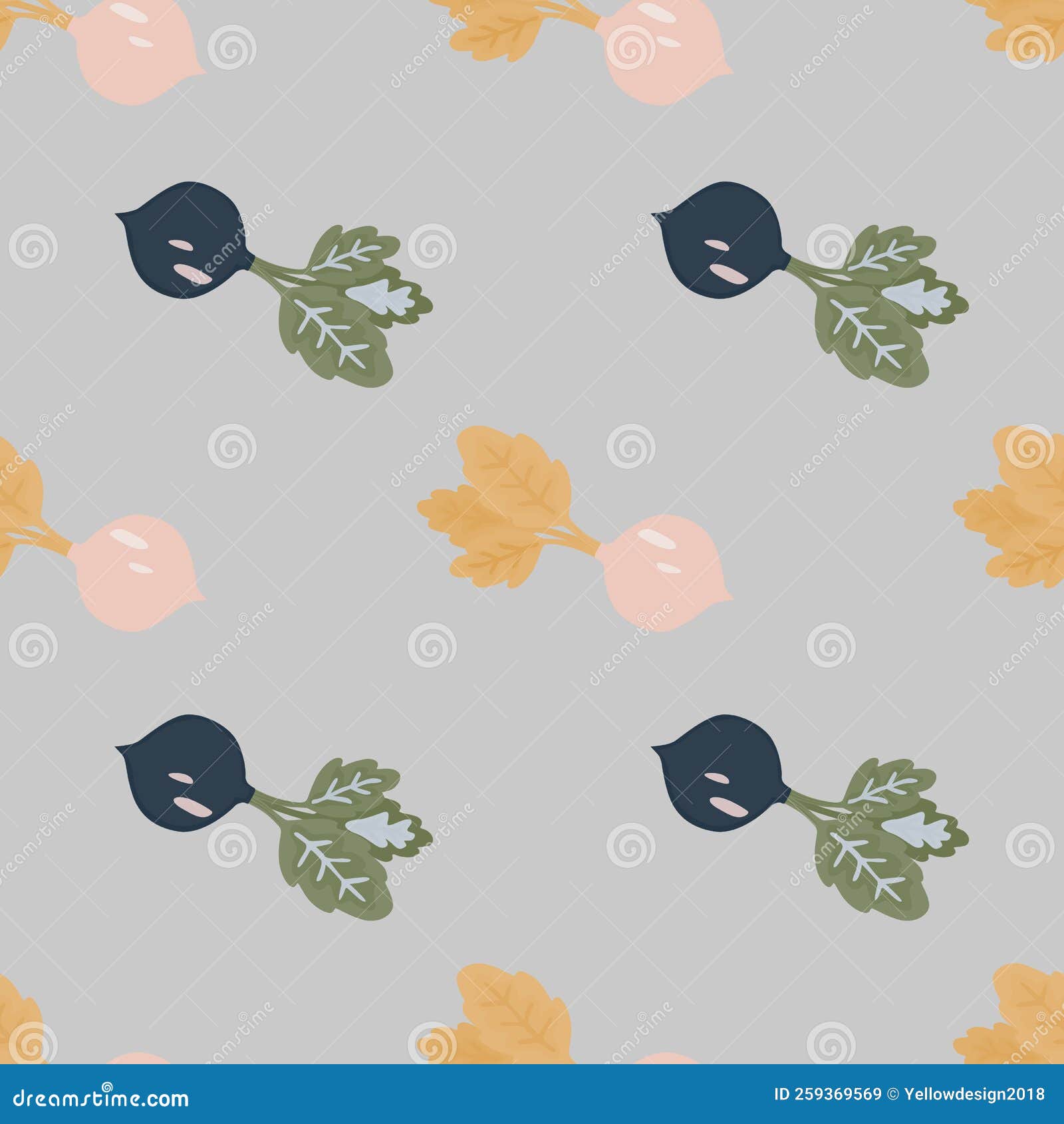 Hand Drawn Beet Seamless Pattern. Doodle Beetroot Wallpaper Stock ...