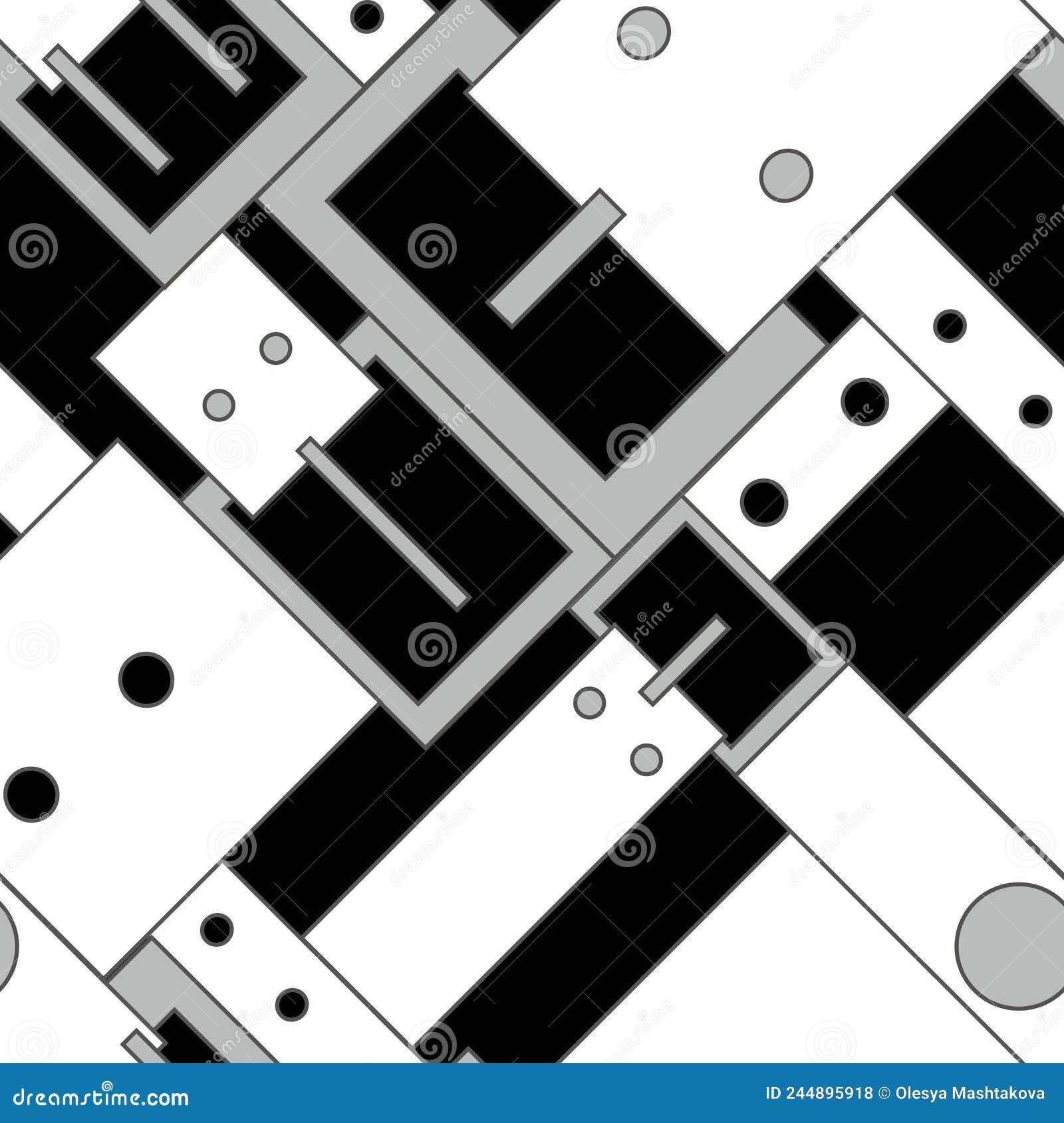 Hand Drawn Belts Seamless Pattern, Black and White Stock Vector ...