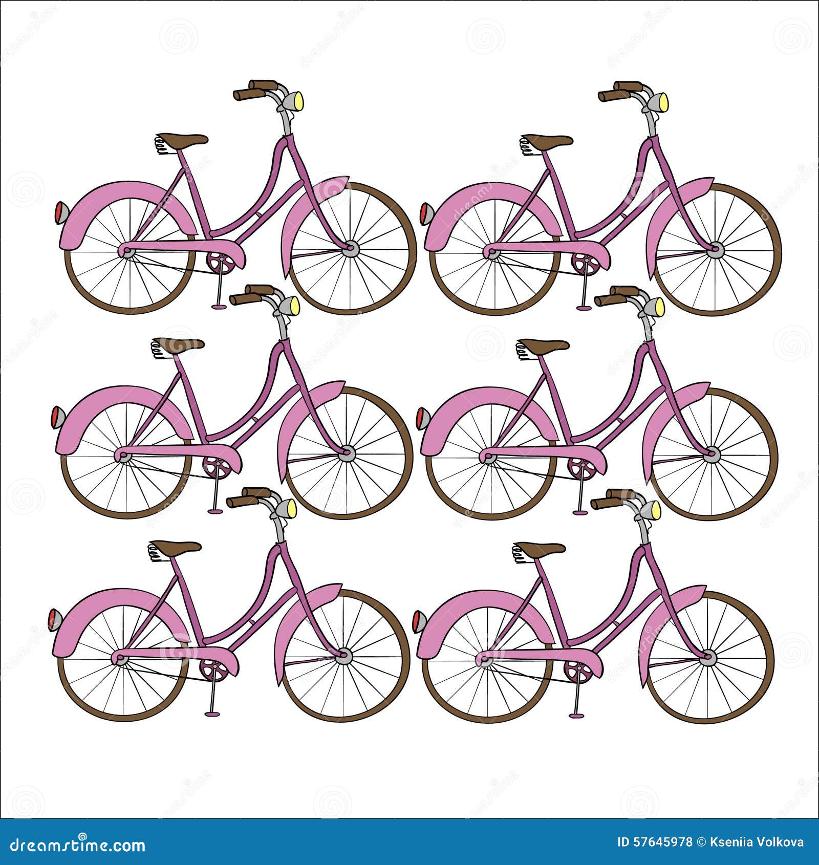Hand drawn bicycle stock vector. Illustration of retro - 57645978