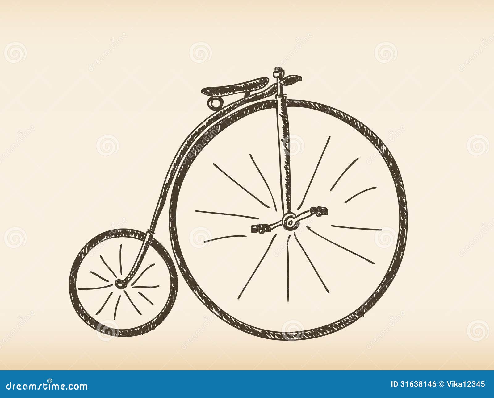 Hand drawn bicycle stock vector. Illustration of sport - 31638146