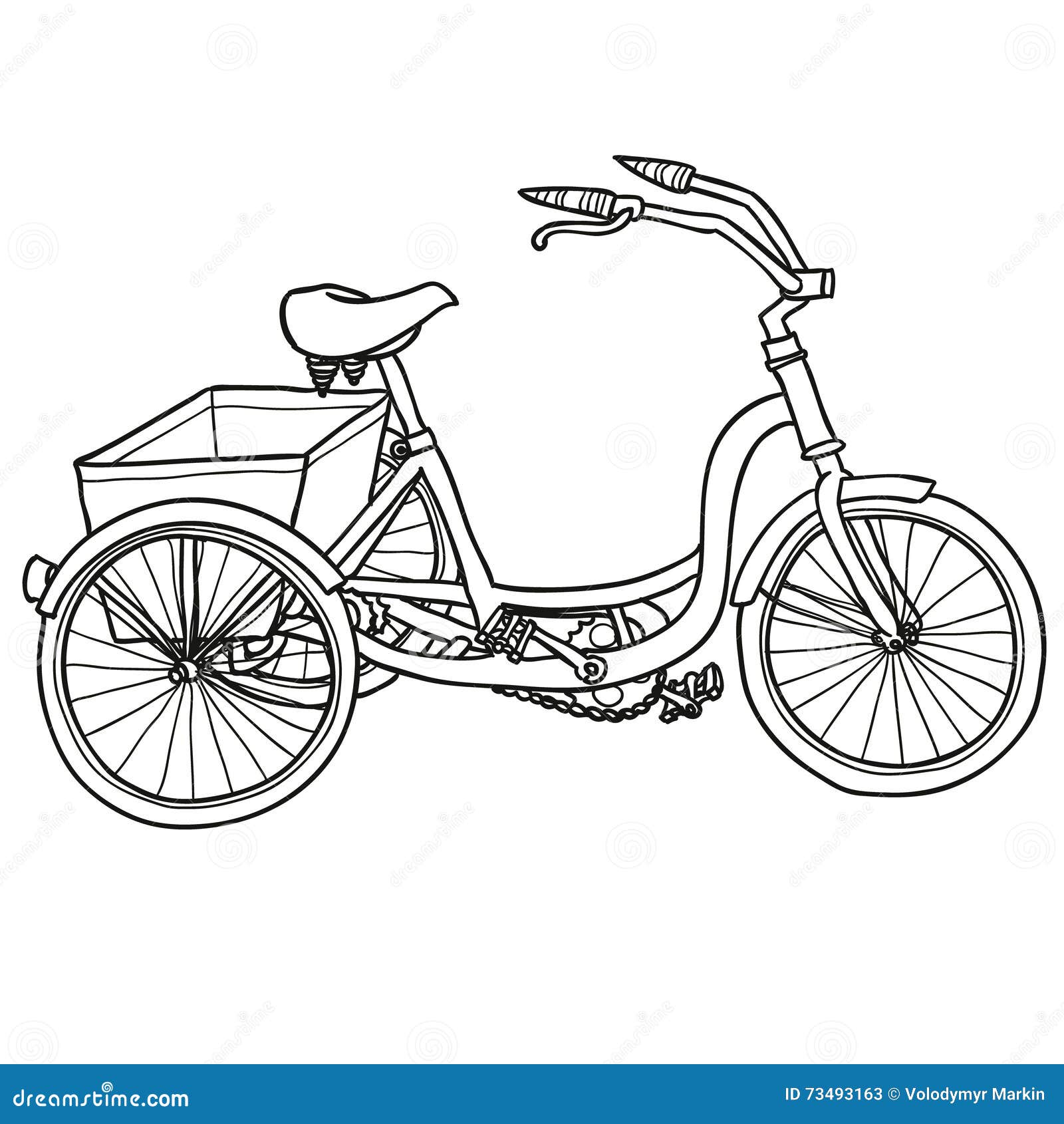 Hand-drawn Bike. Isolated on White Background Stock Vector ...